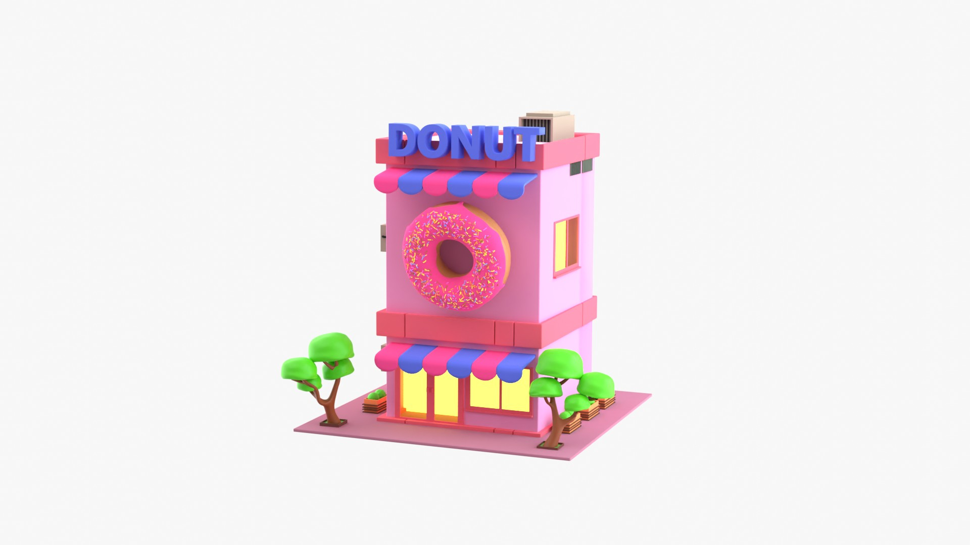 3D Donut Bakery 3D Illustration - TurboSquid 2236340
