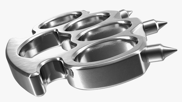 Spiked silver brass knuckles 3D model - TurboSquid 1472437