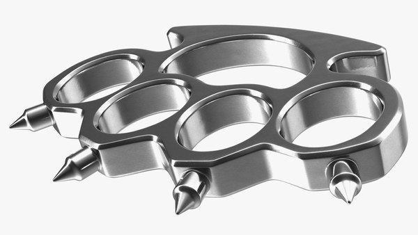 Spiked silver brass knuckles 3D model - TurboSquid 1472437