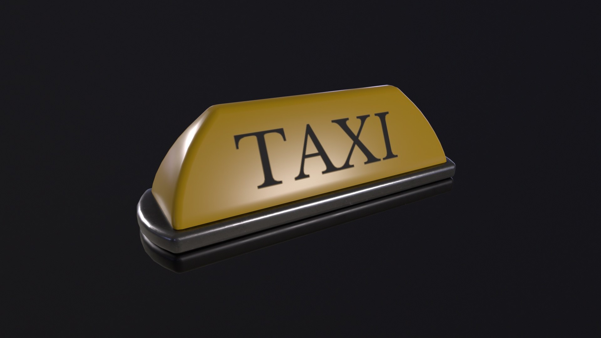 3D Taxi Sign - TurboSquid 2166620