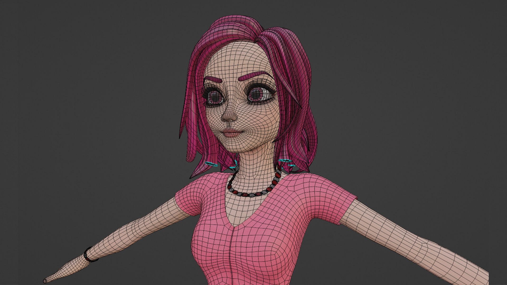 Cartoon Rigged Girl Character 3D model 3D - TurboSquid 2154803