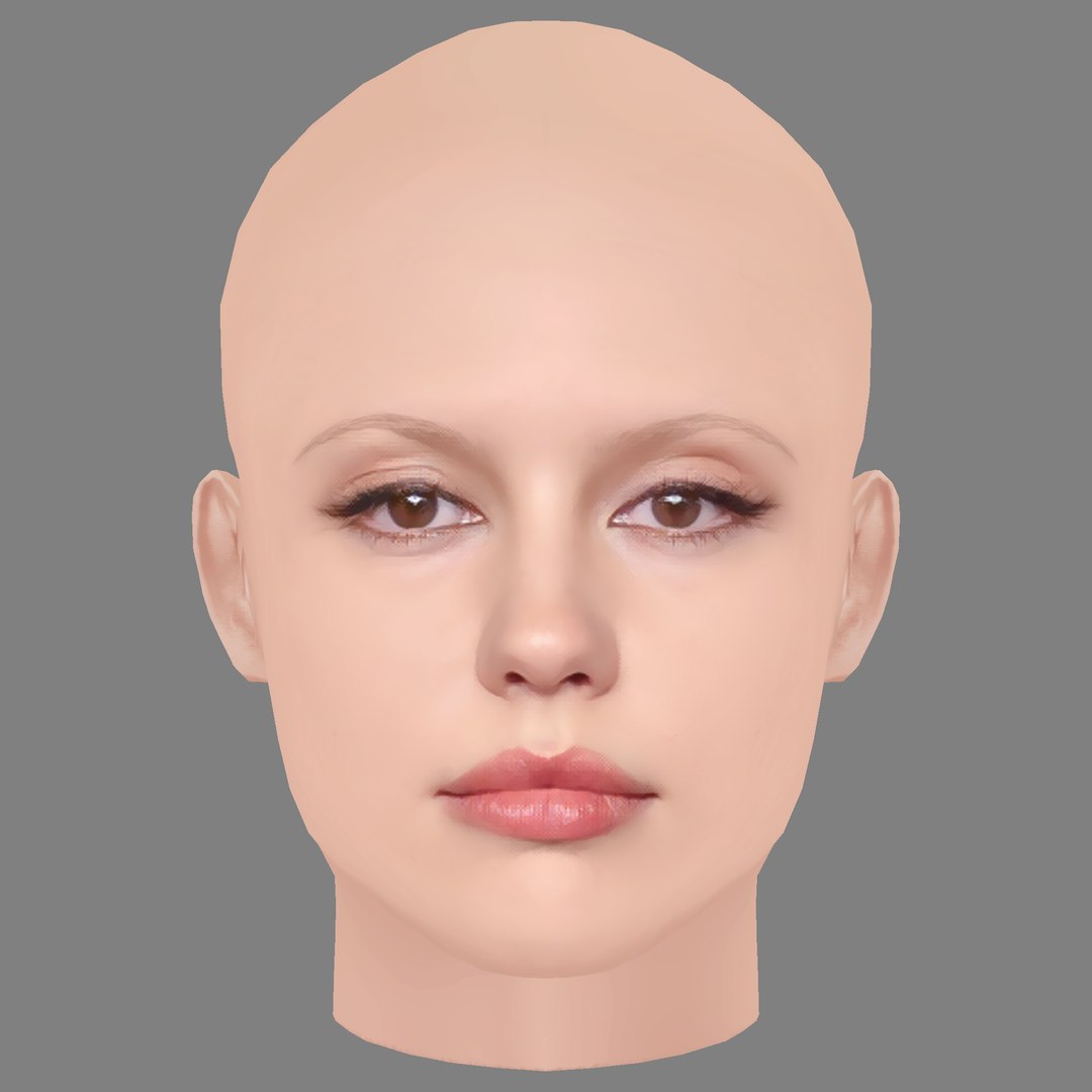 Mia Goth Head - No Hair - Low Poly Head For Game Model - TurboSquid 2365746