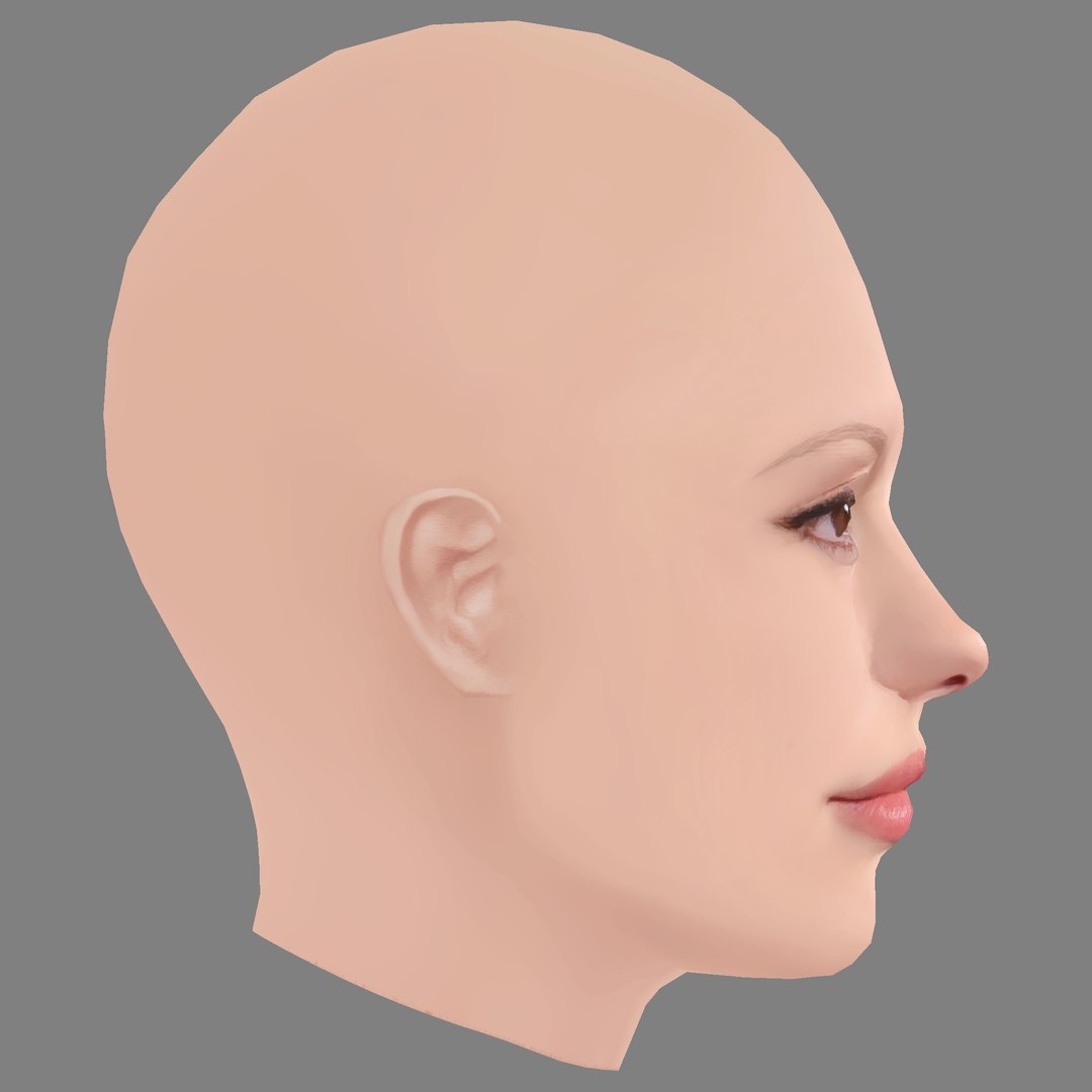 Mia Goth Head - No Hair - Low Poly Head For Game Model - TurboSquid 2365746