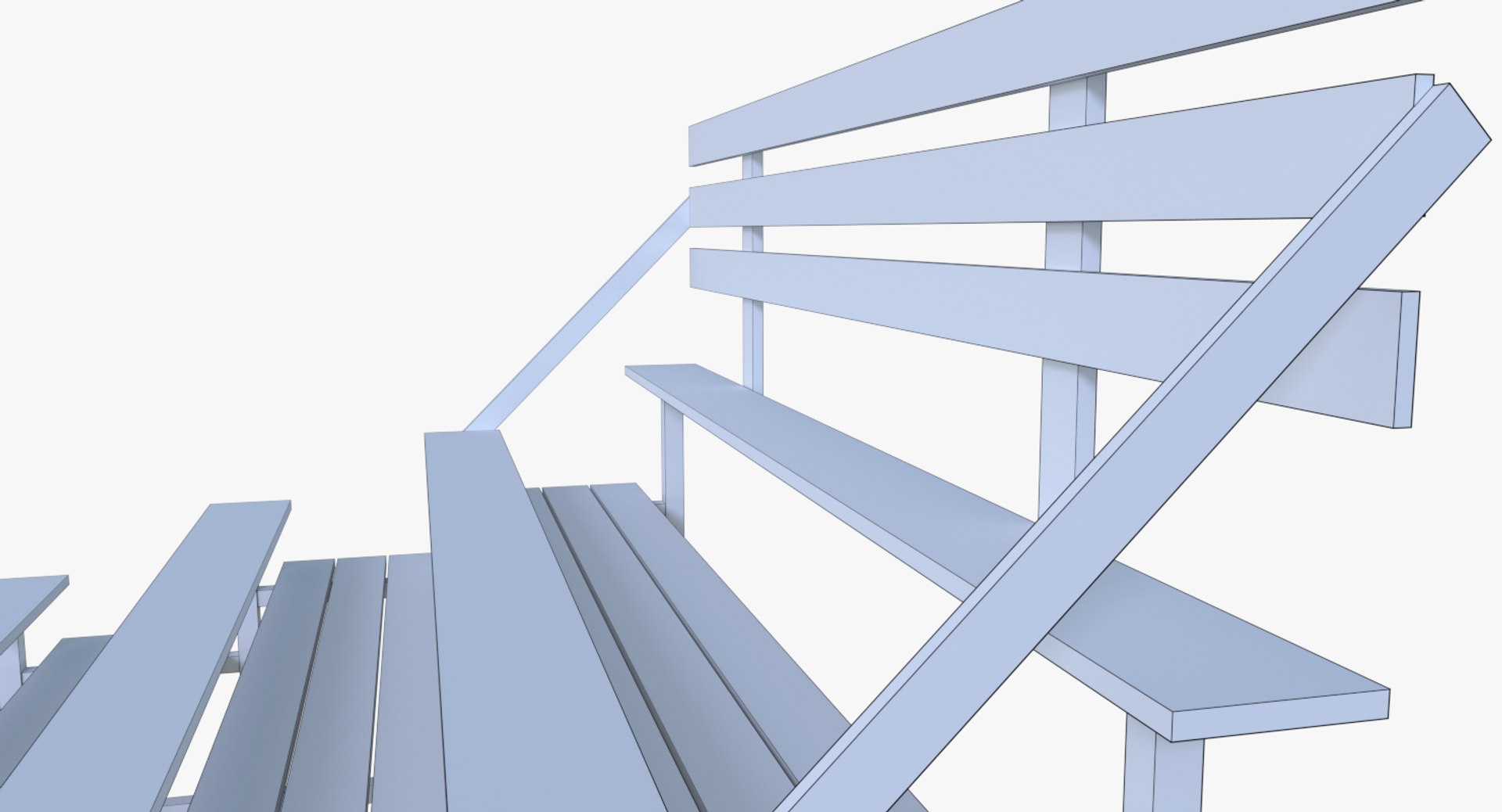 3d model of bleacher blender