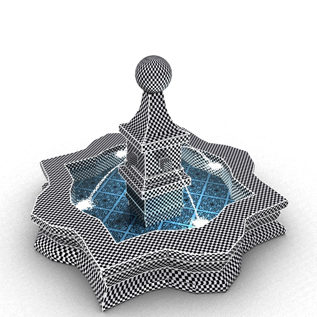 Mosaic Fountain 3D Model - TurboSquid 1255331