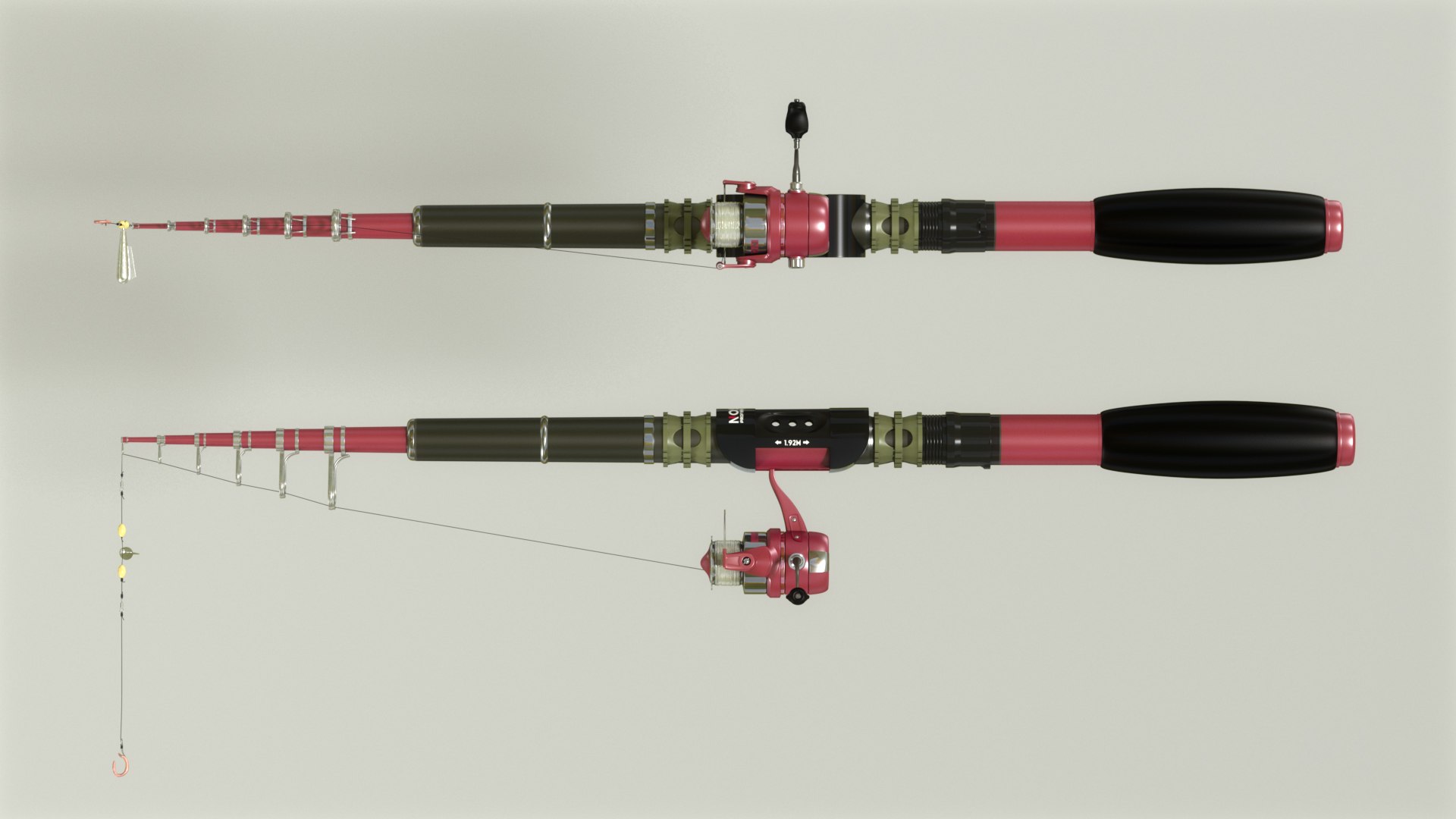 3D Fishing Rod Animated HQ Model - TurboSquid 2033780