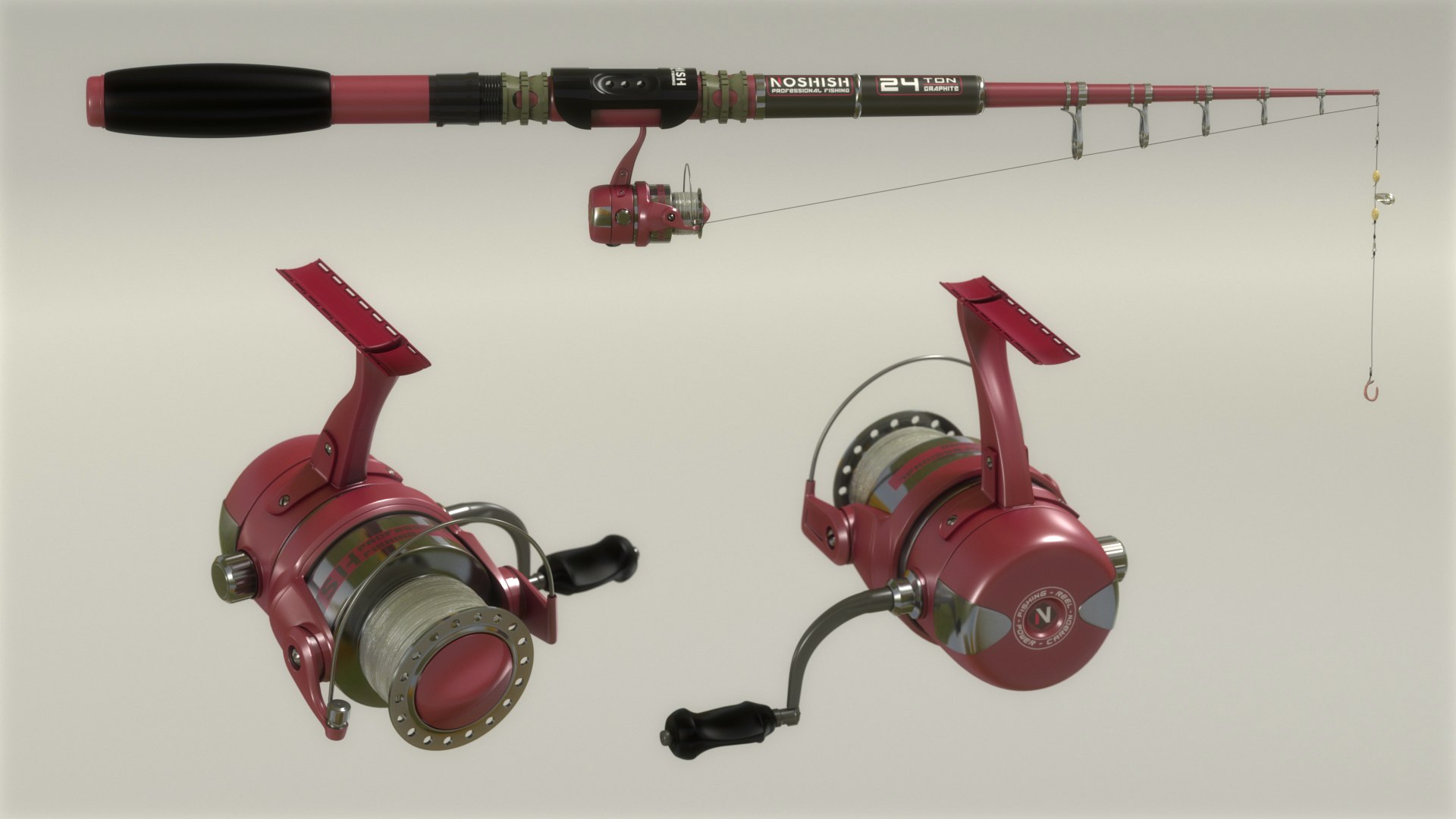 3D Fishing Rod Animated HQ Model - TurboSquid 2033780