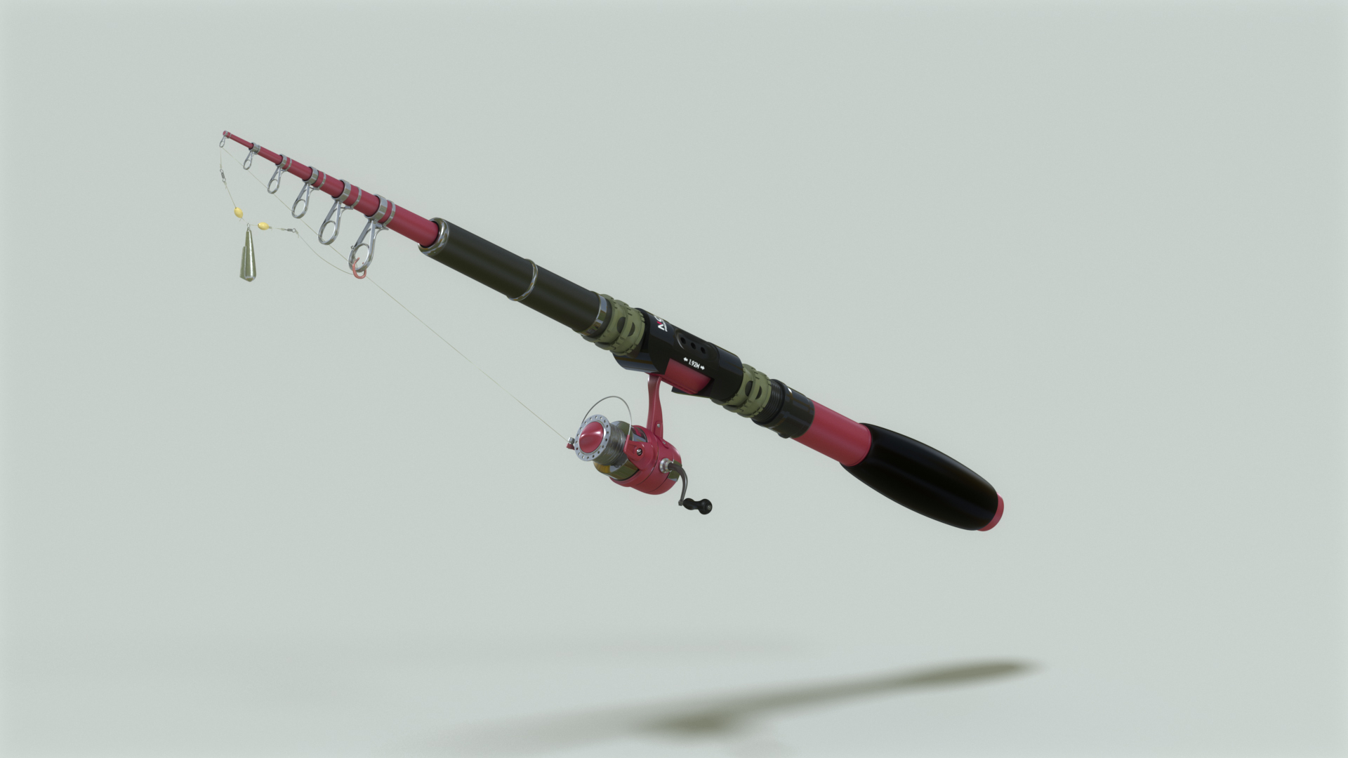 3D Fishing Rod Animated HQ Model - TurboSquid 2033780