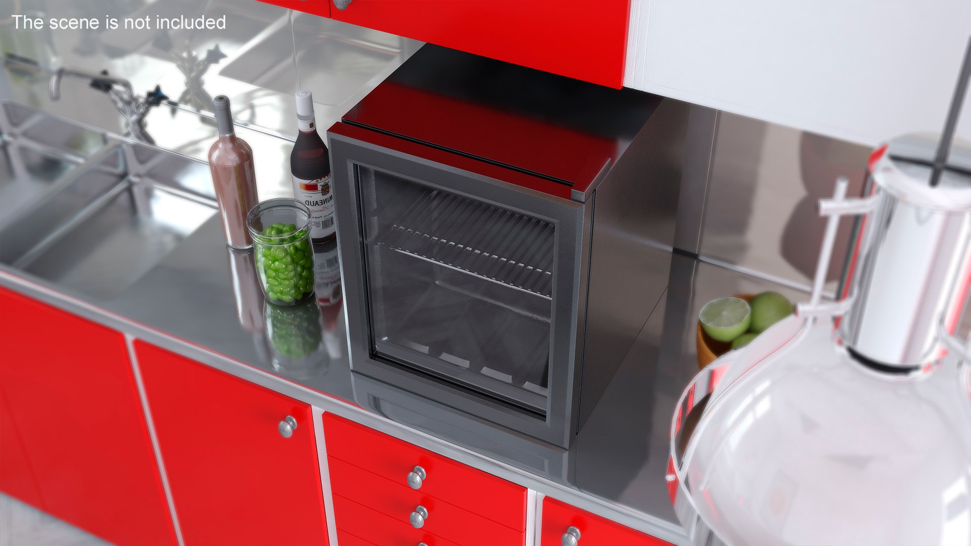 3D Model Beverage Refrigerator Cooler Black - TurboSquid 2163572