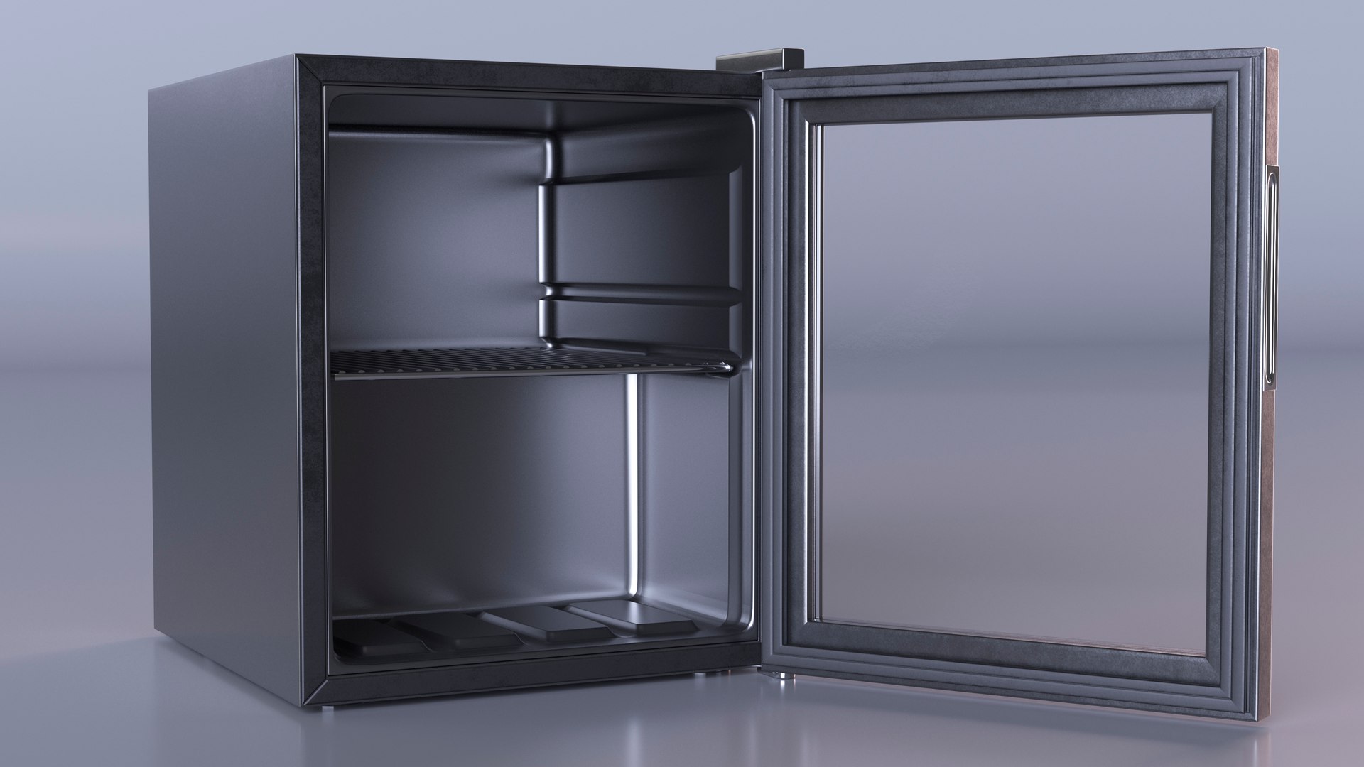 3D Model Beverage Refrigerator Cooler Black - TurboSquid 2163572
