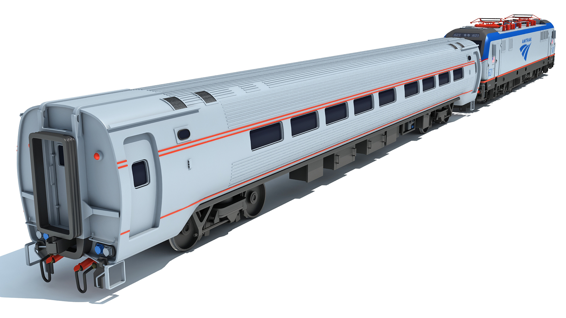 Amtrak train 3D model - TurboSquid 1681341
