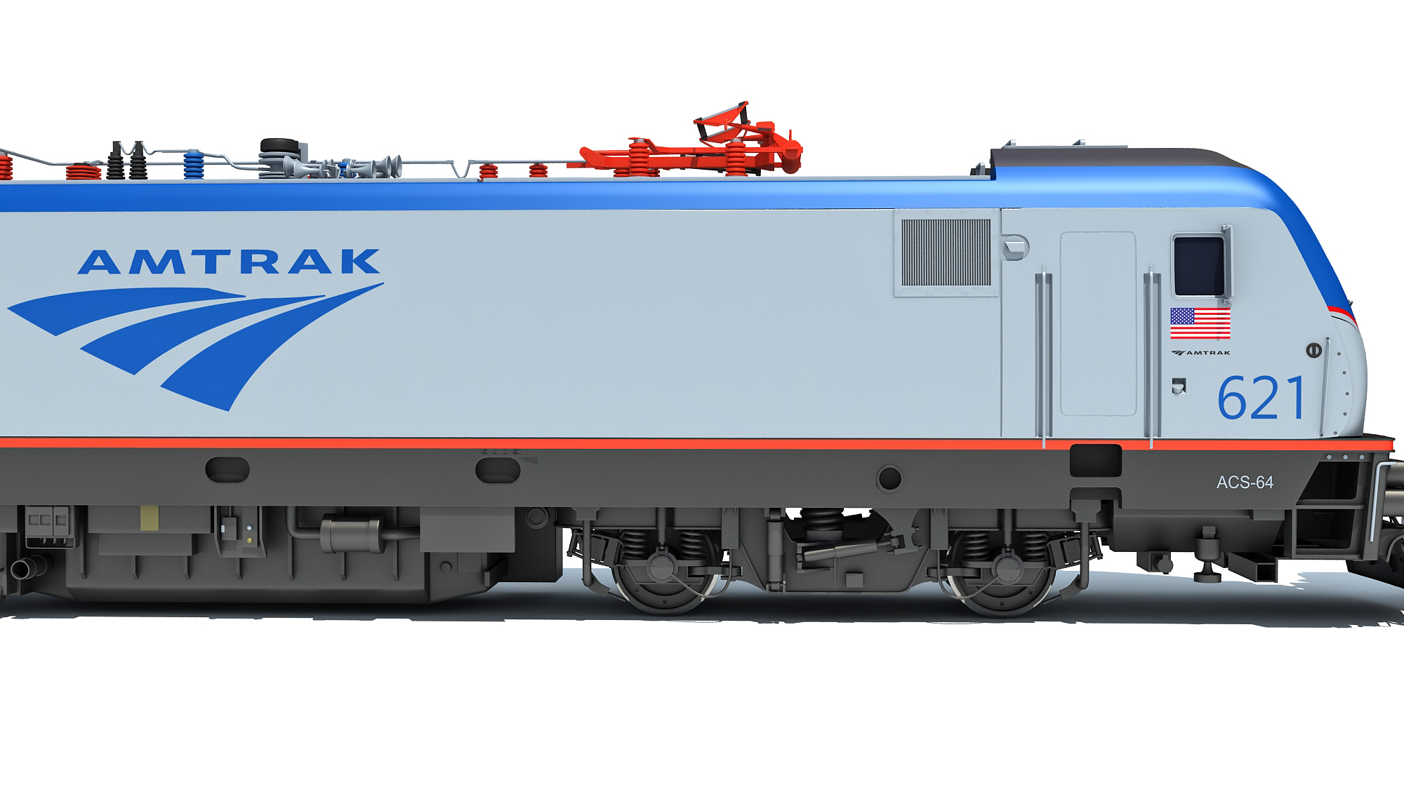 Amtrak train 3D model - TurboSquid 1681341
