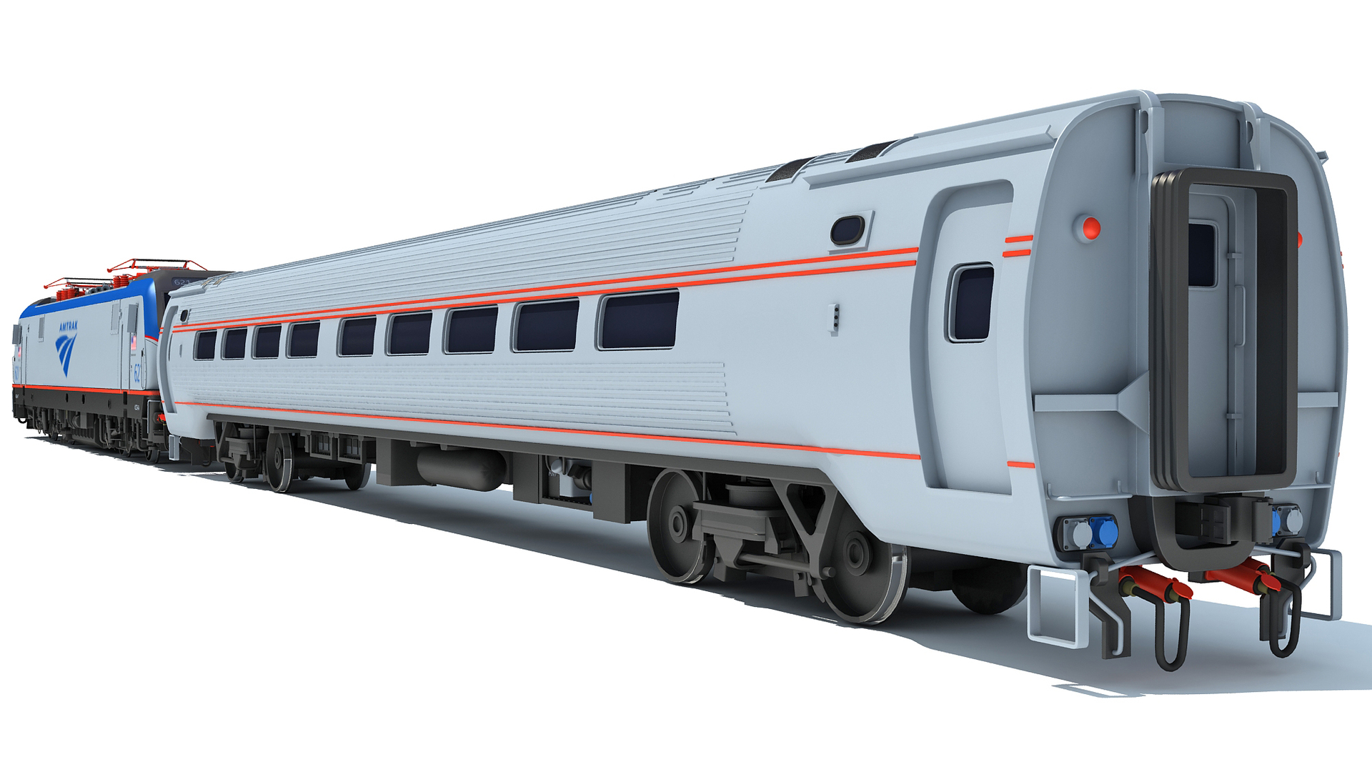 Amtrak train 3D model - TurboSquid 1681341