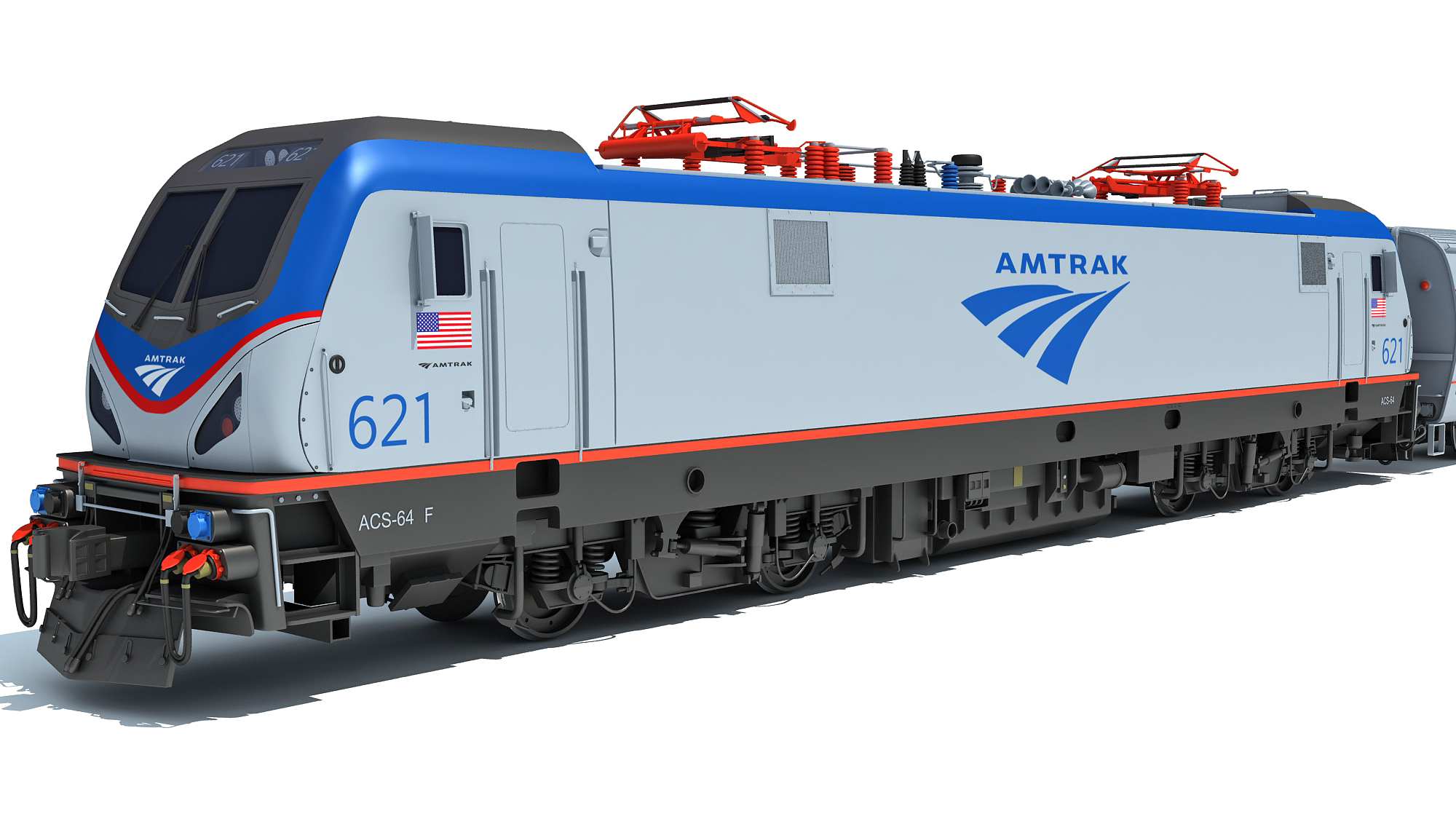 Amtrak train 3D model - TurboSquid 1681341