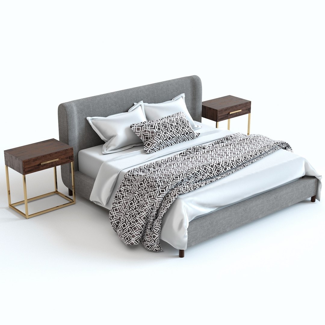 Pottery Barn Rochella Bed 3D - TurboSquid 1488306