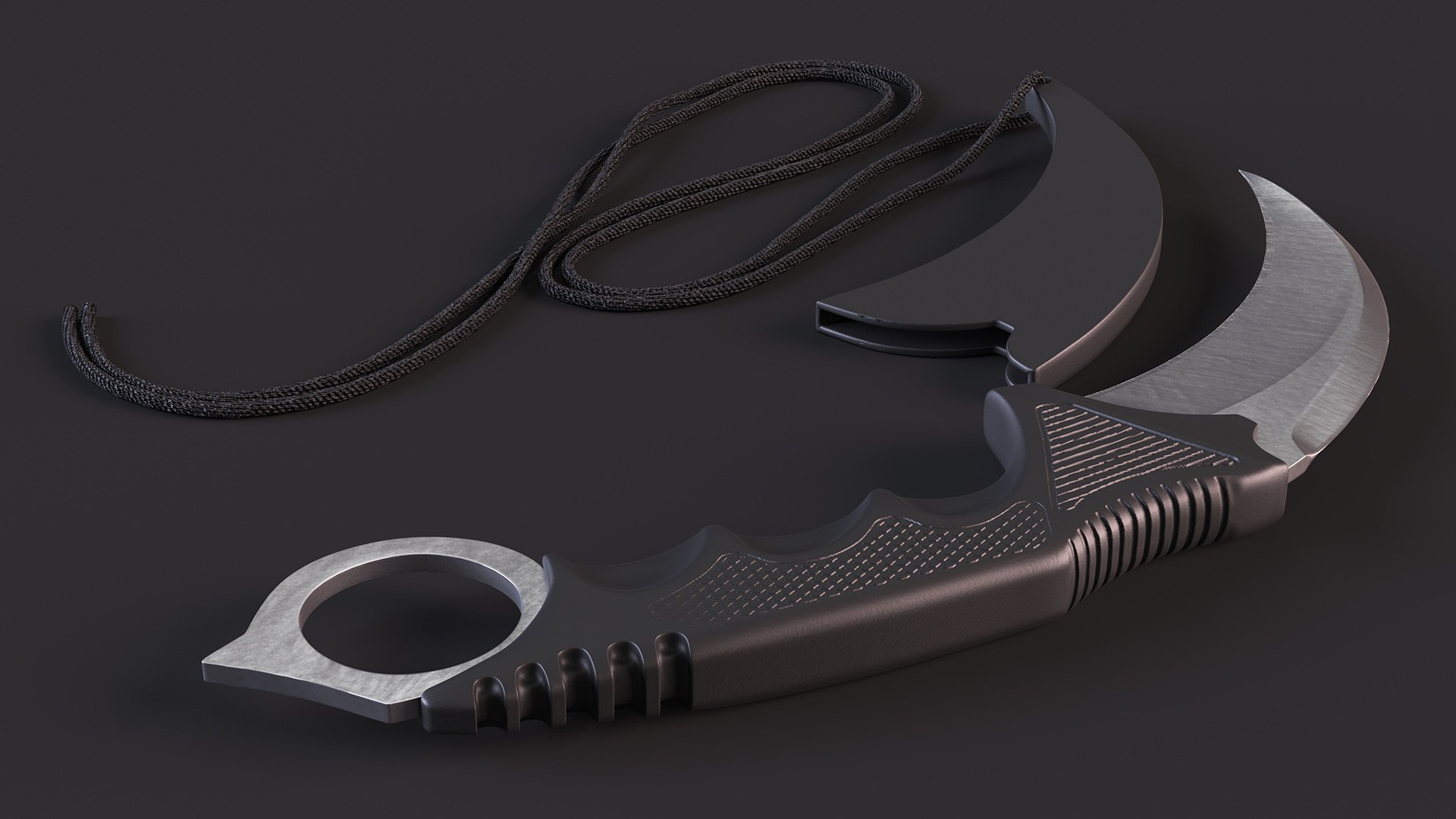 3D Model Claw Tactical Knife With Sheath Steel - TurboSquid 2069443