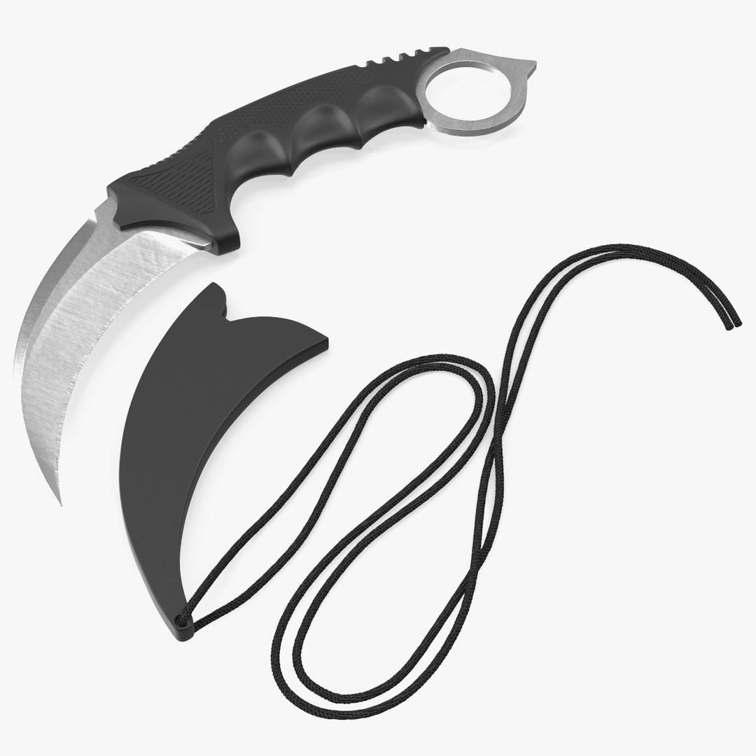 3D model Claw Tactical Knife with Sheath Steel - TurboSquid 2069443