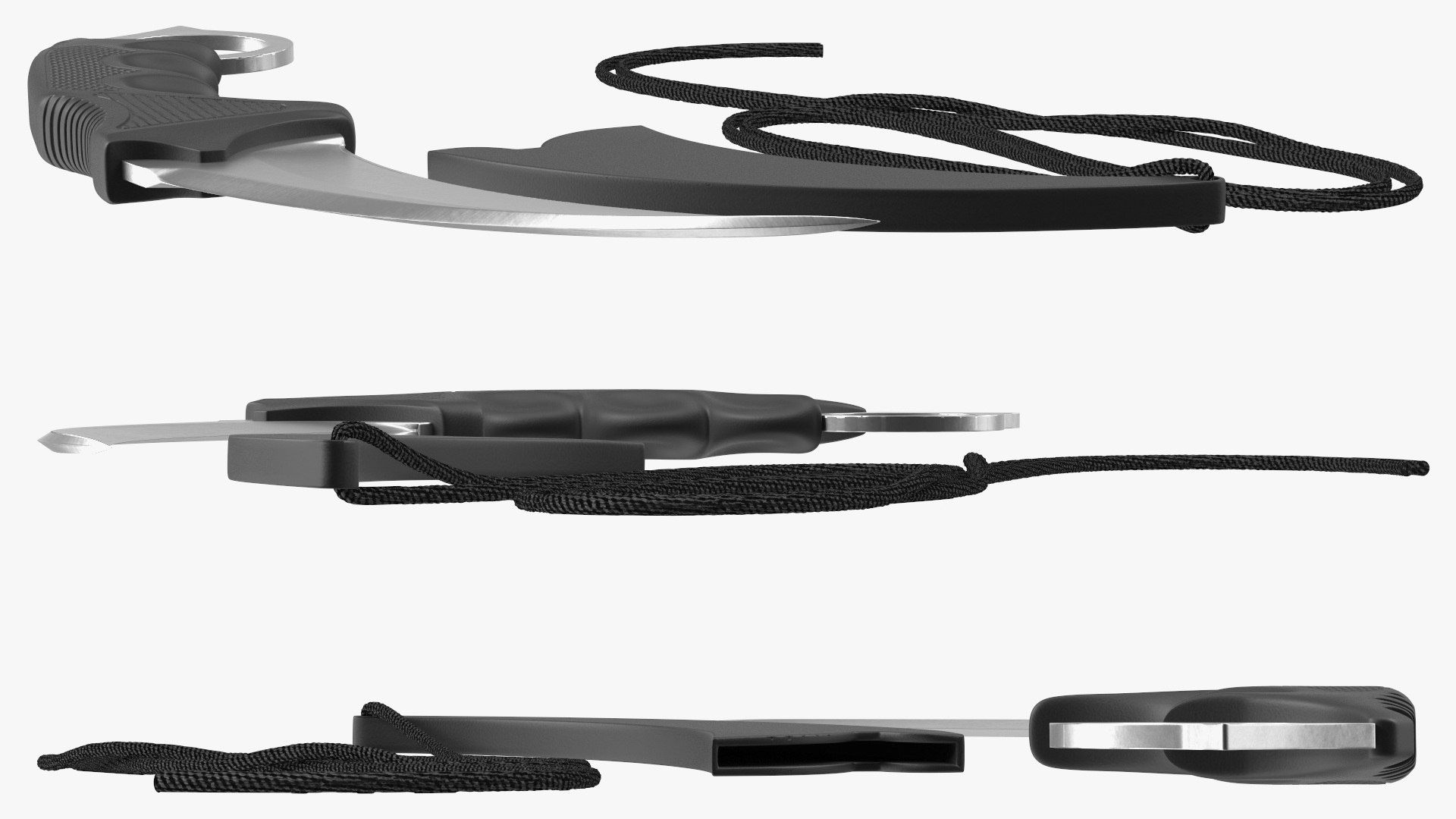 3D Model Claw Tactical Knife With Sheath Steel - TurboSquid 2069443