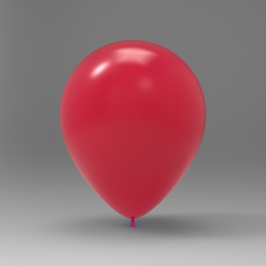 3D Balloon Low Face Count Smooth 3d Model Solid And Mesh VR AR Low ...