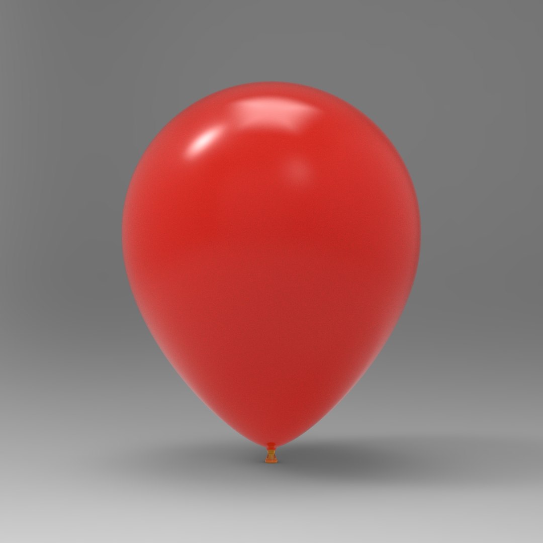 3D Balloon Low Face Count Smooth 3d Model Solid And Mesh VR AR Low ...