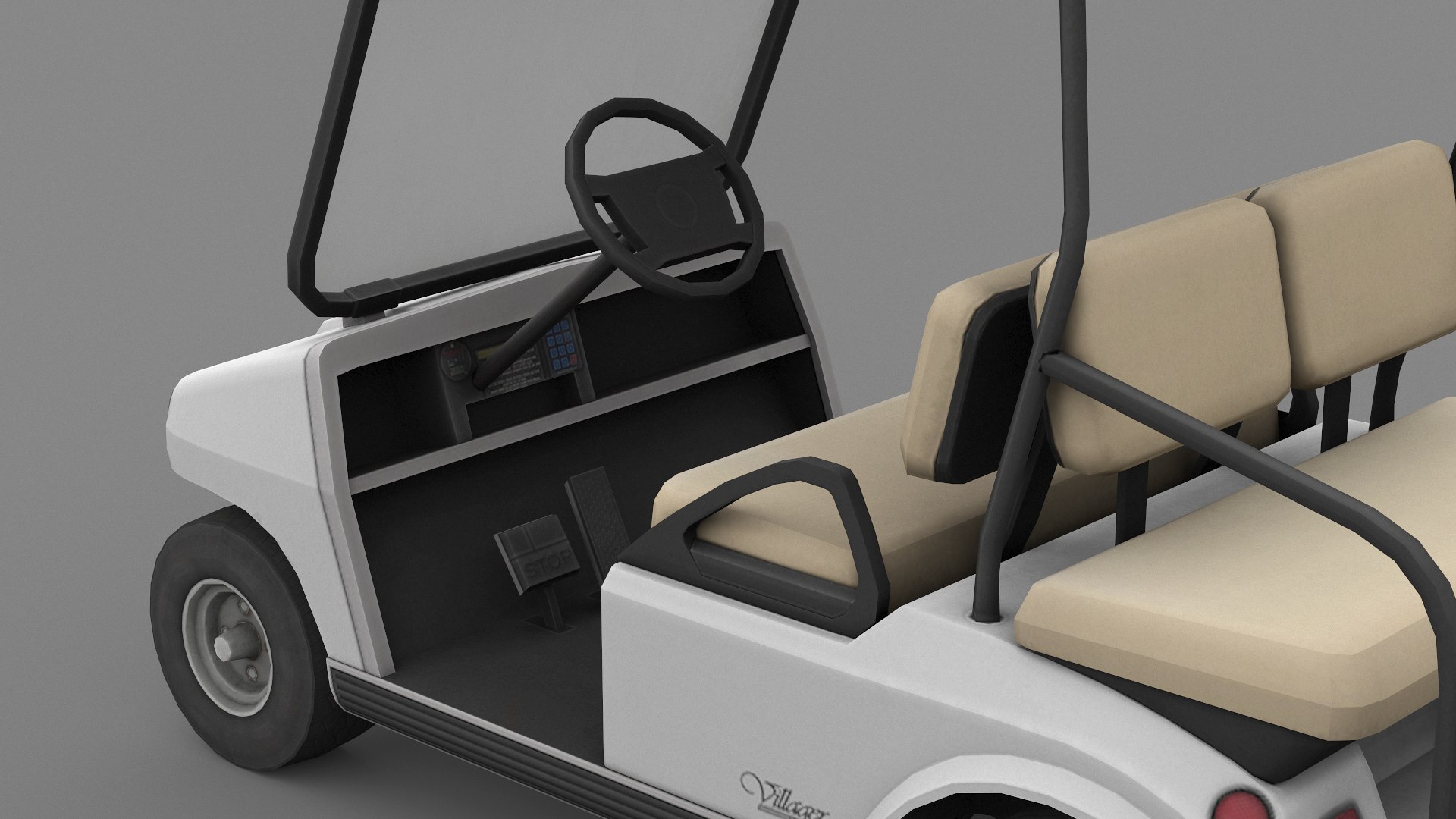 Clubcar White model - TurboSquid 1775149