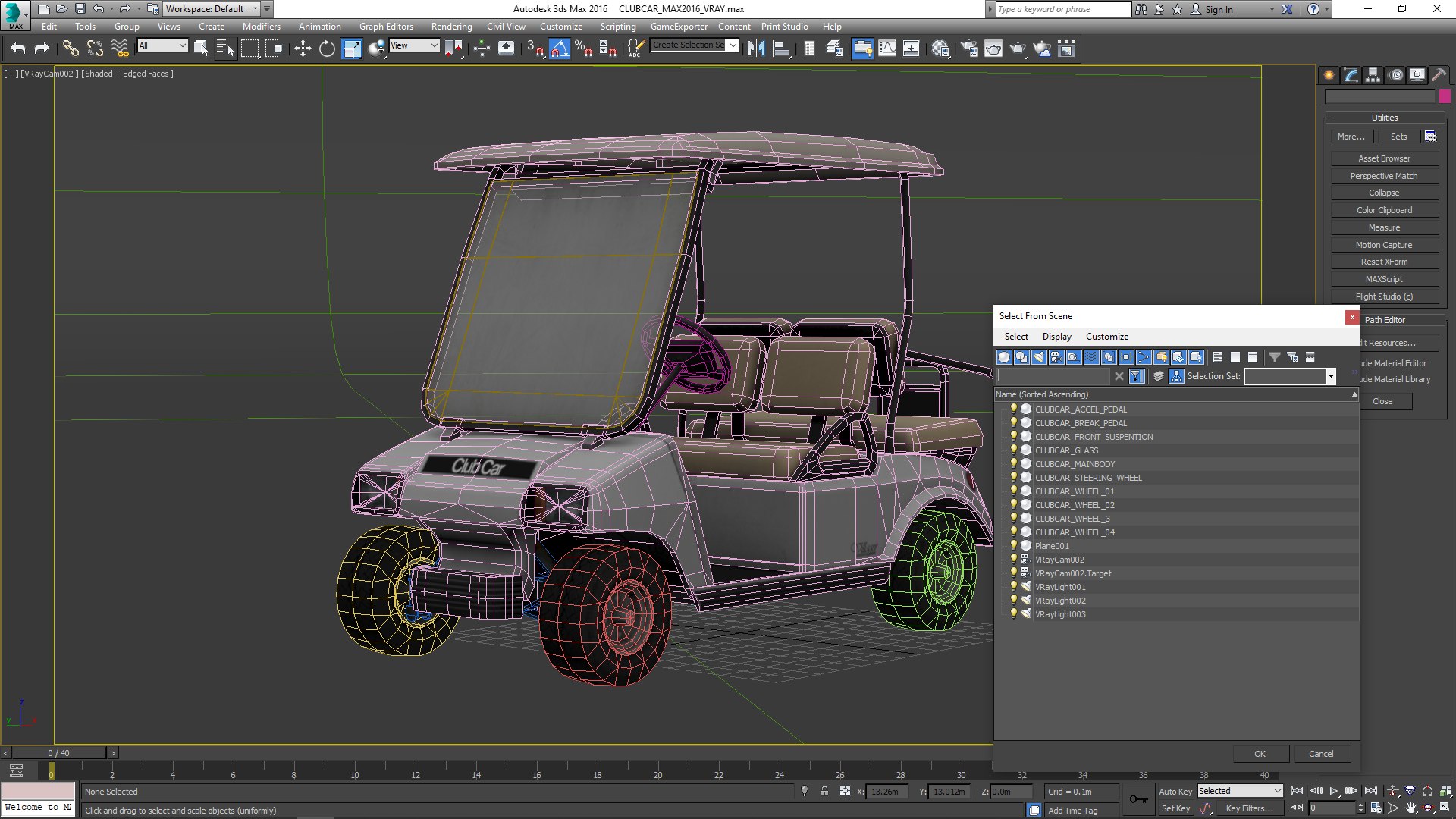 Clubcar White model - TurboSquid 1775149