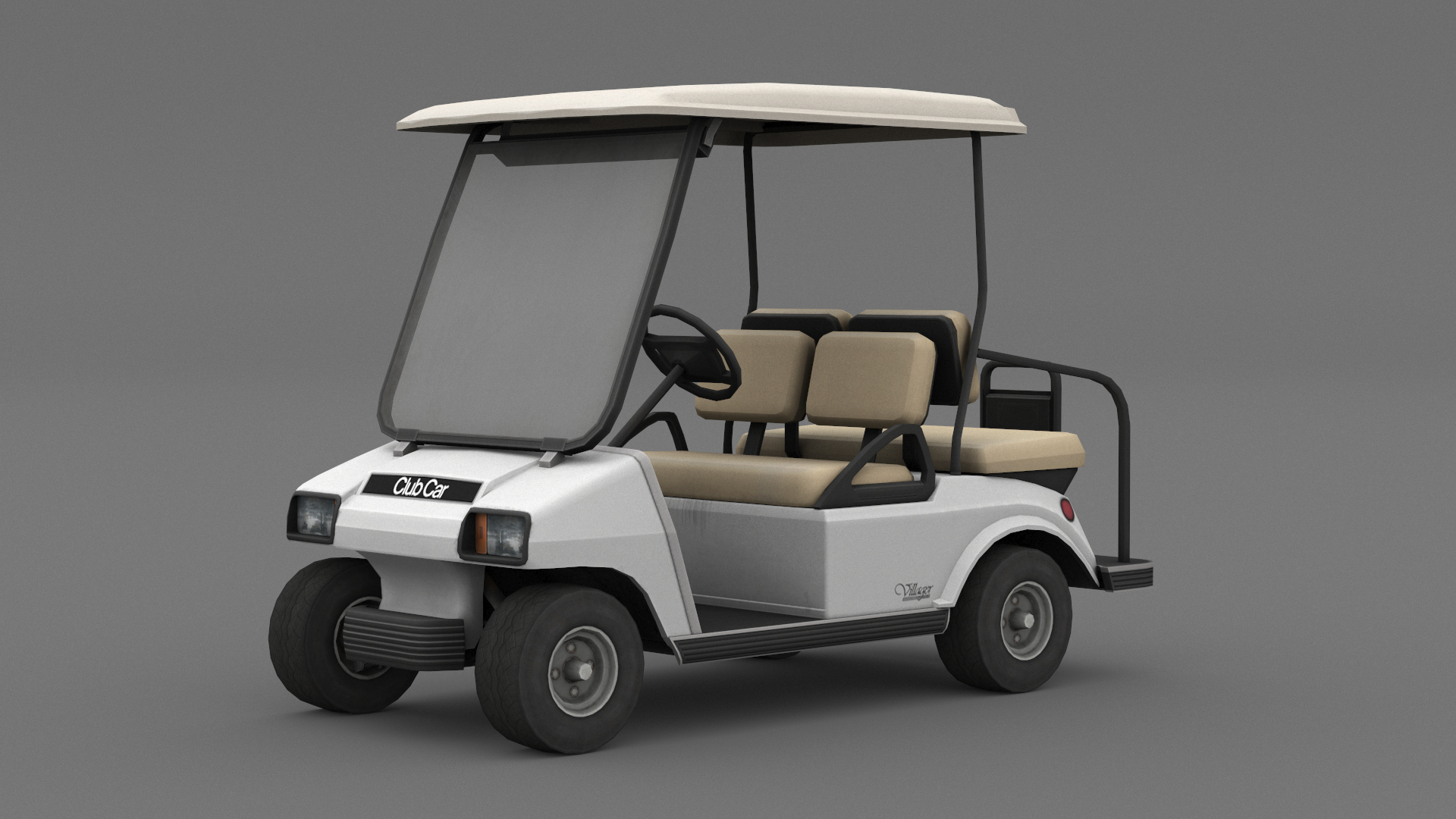Clubcar White model - TurboSquid 1775149