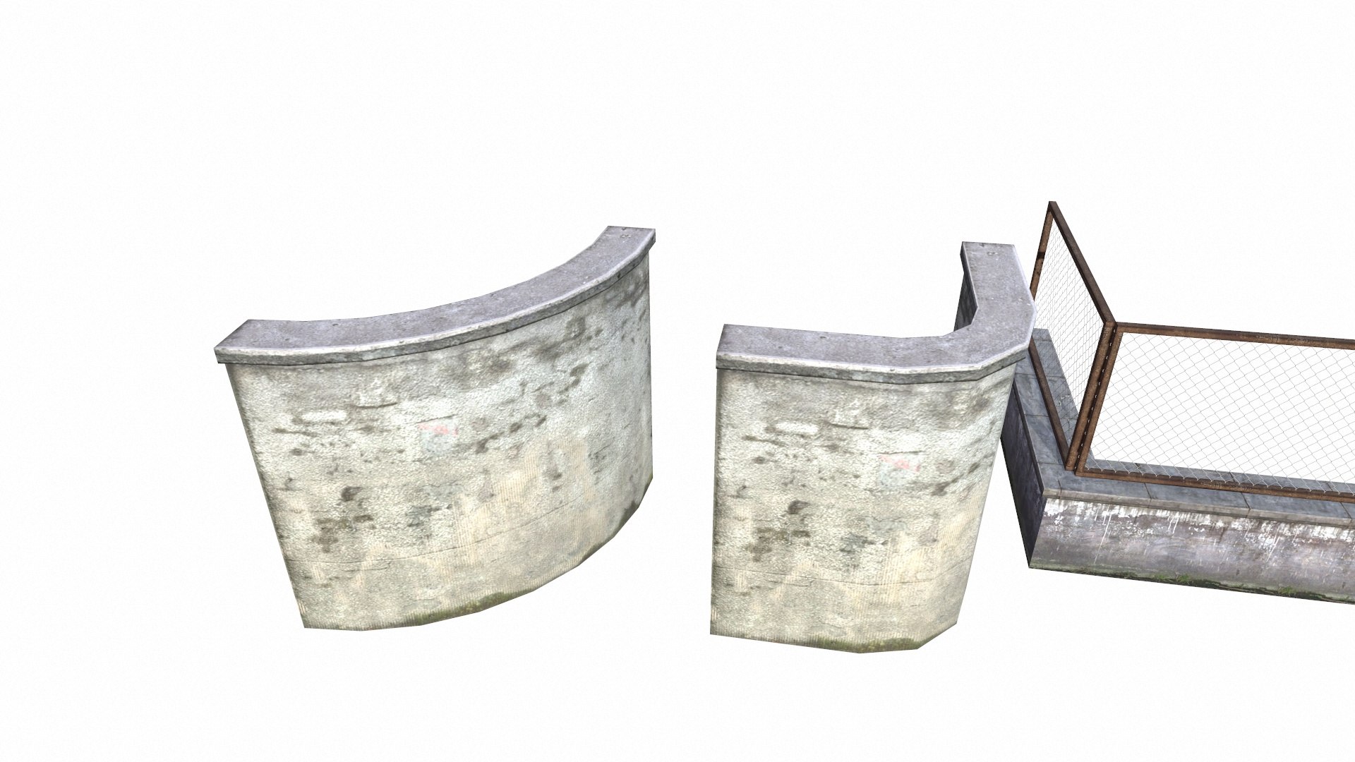3D Concrete Fences Segment Model - TurboSquid 2340722