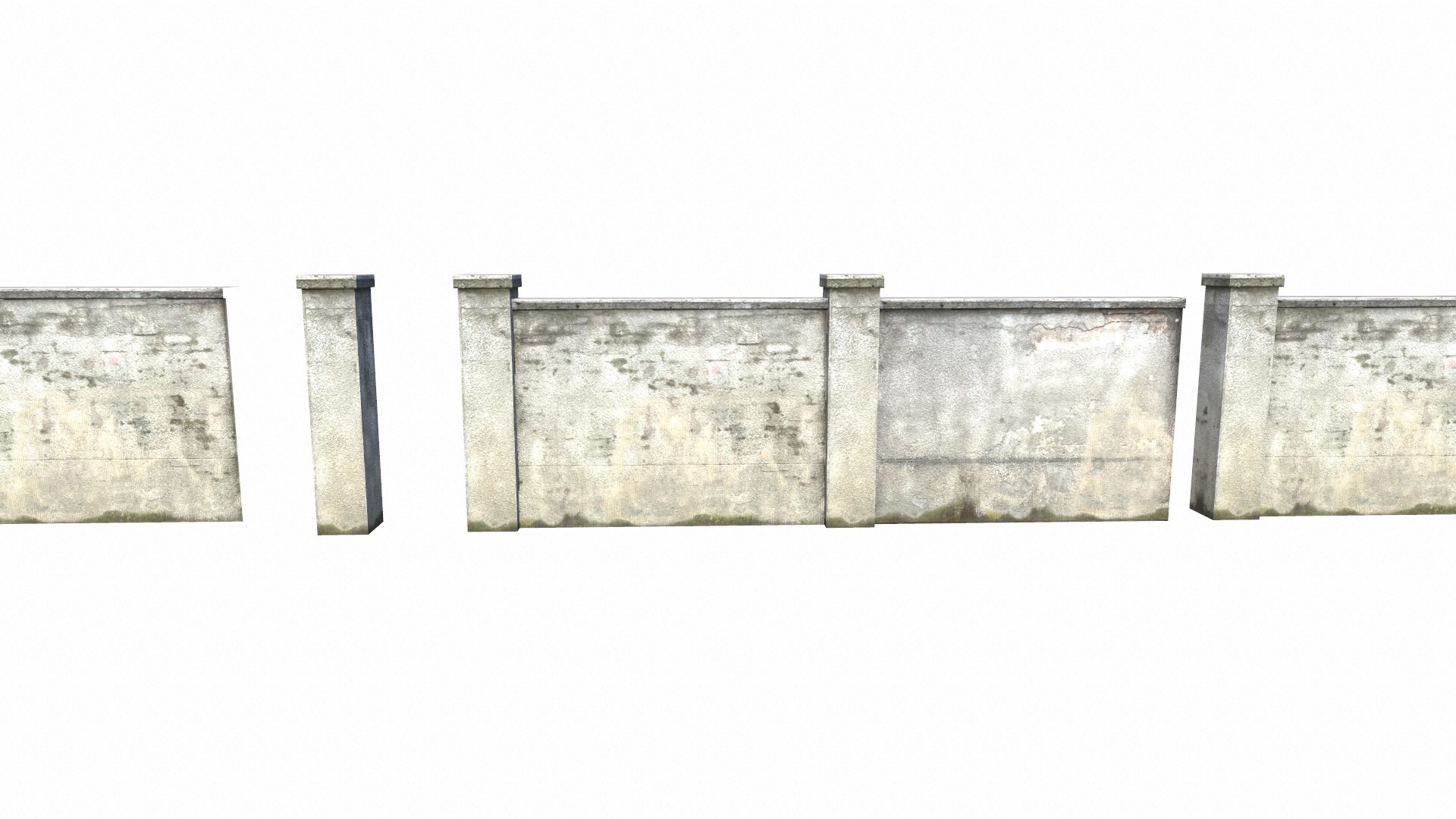 3D Concrete Fences Segment Model - TurboSquid 2340722