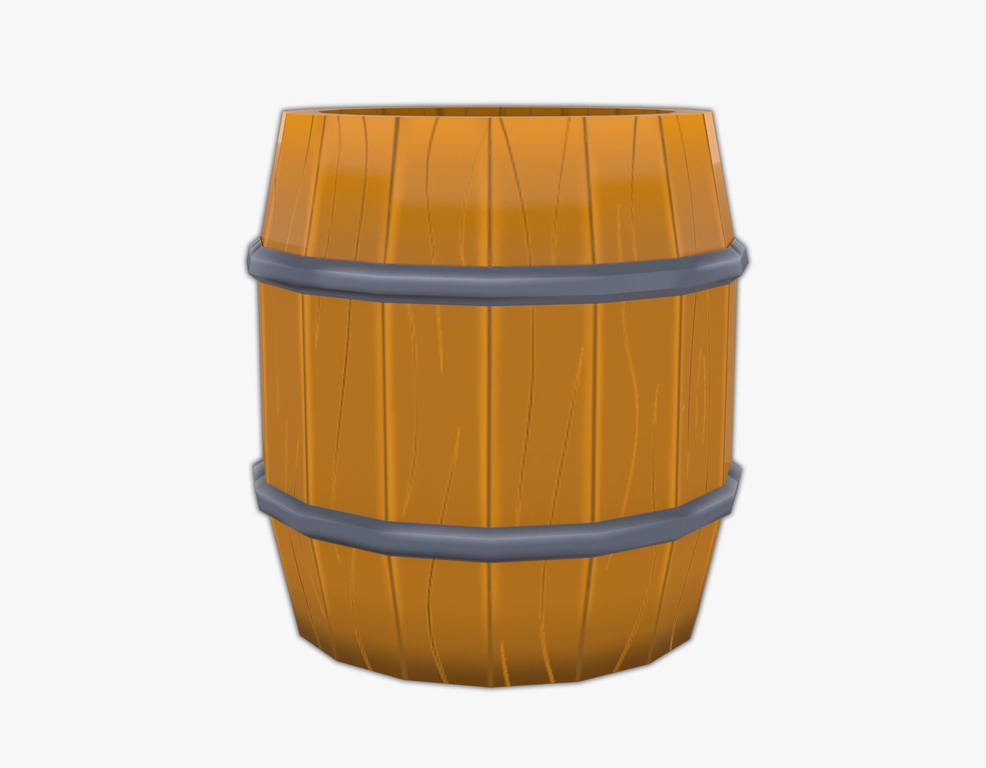 Low-poly Barrel 3D Model - TurboSquid 1626372