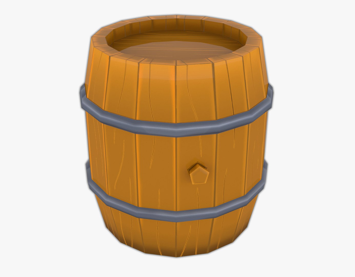 Low-poly Barrel 3D Model - TurboSquid 1626372