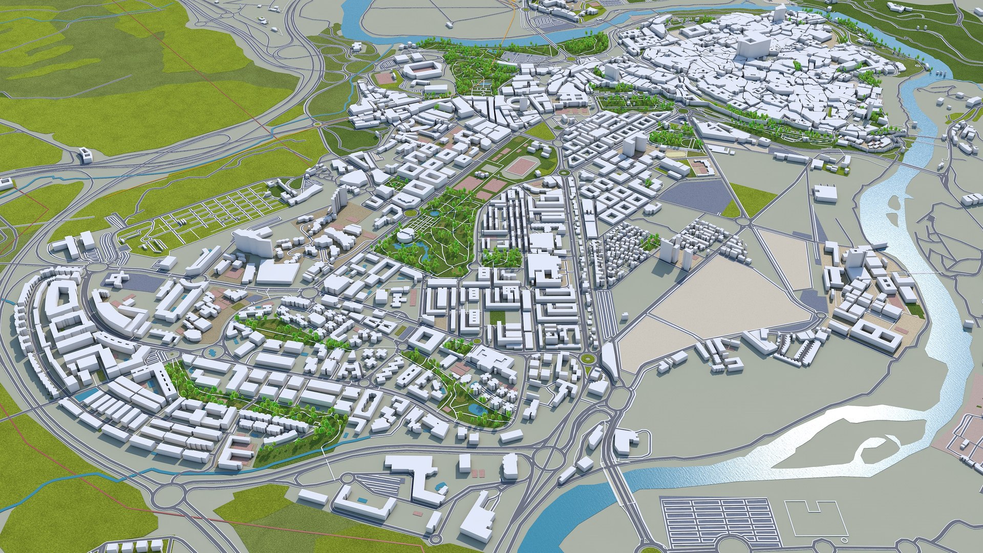 City Area Building Model - TurboSquid 1596501