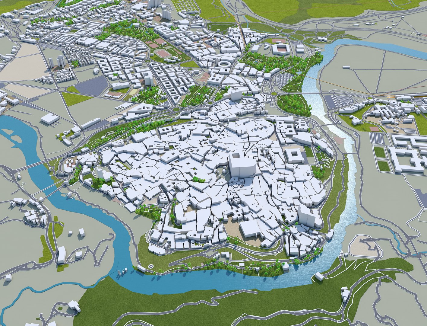 City Area Building Model - TurboSquid 1596501