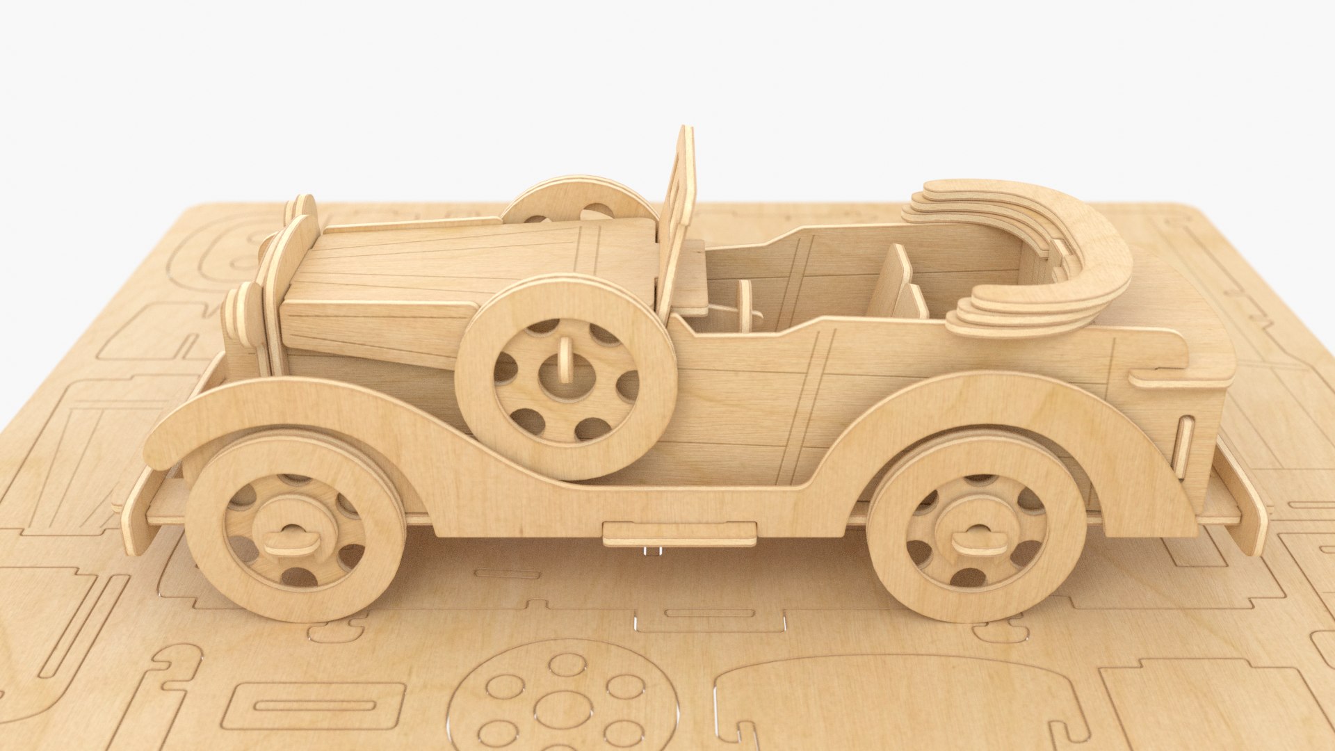 3D Model Car Laser Cut - TurboSquid 1688996