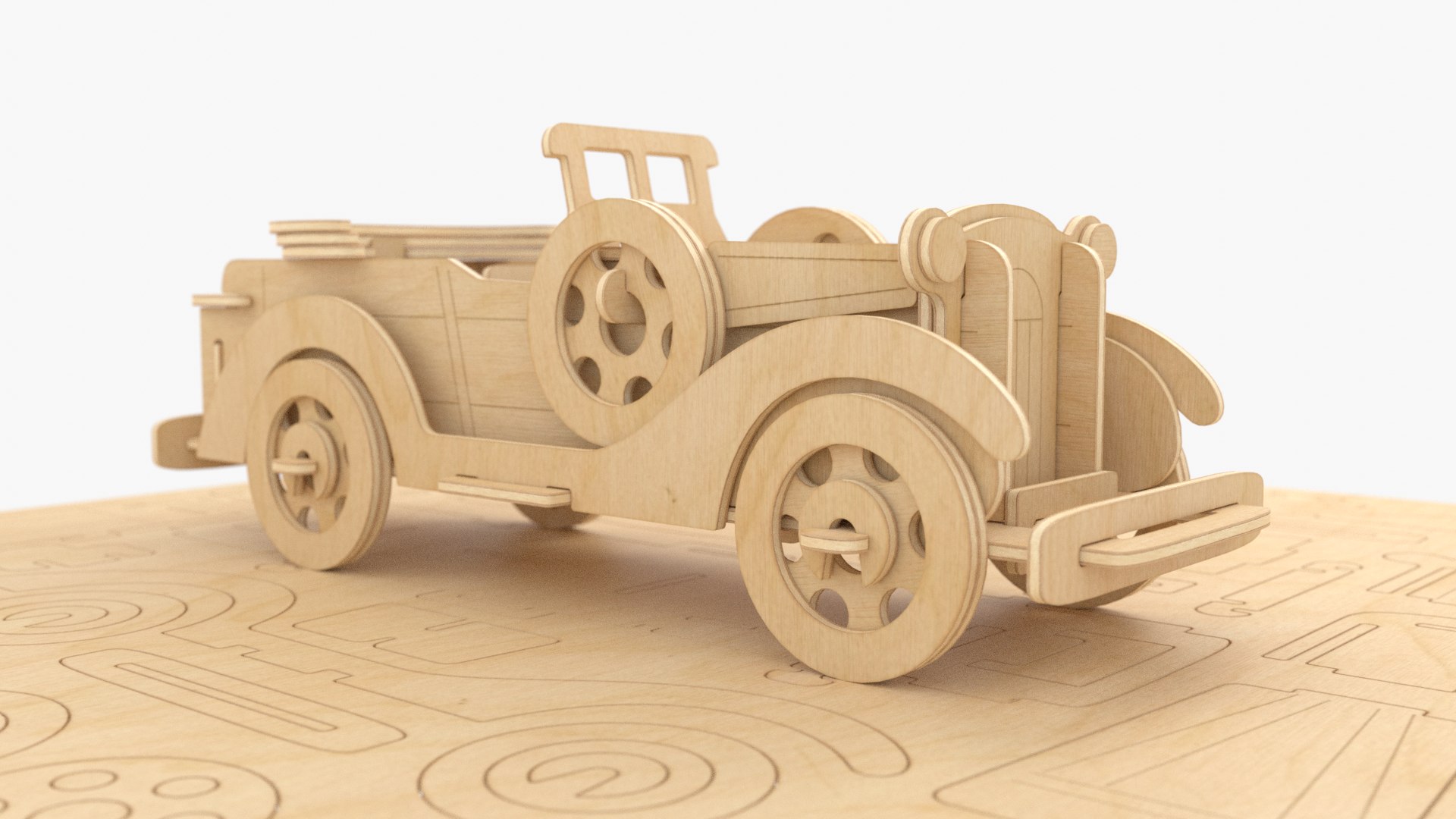 3D Model Car Laser Cut - TurboSquid 1688996