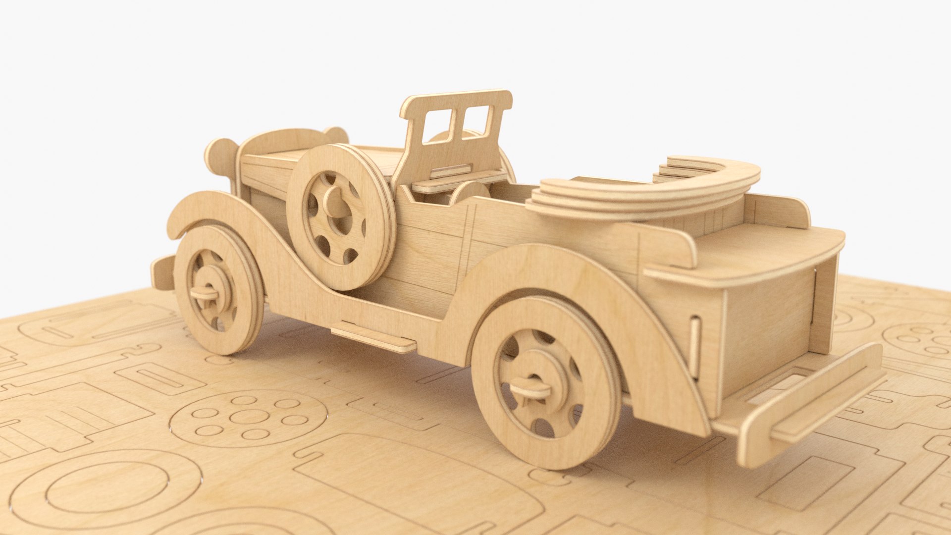 3D Model Car Laser Cut - TurboSquid 1688996