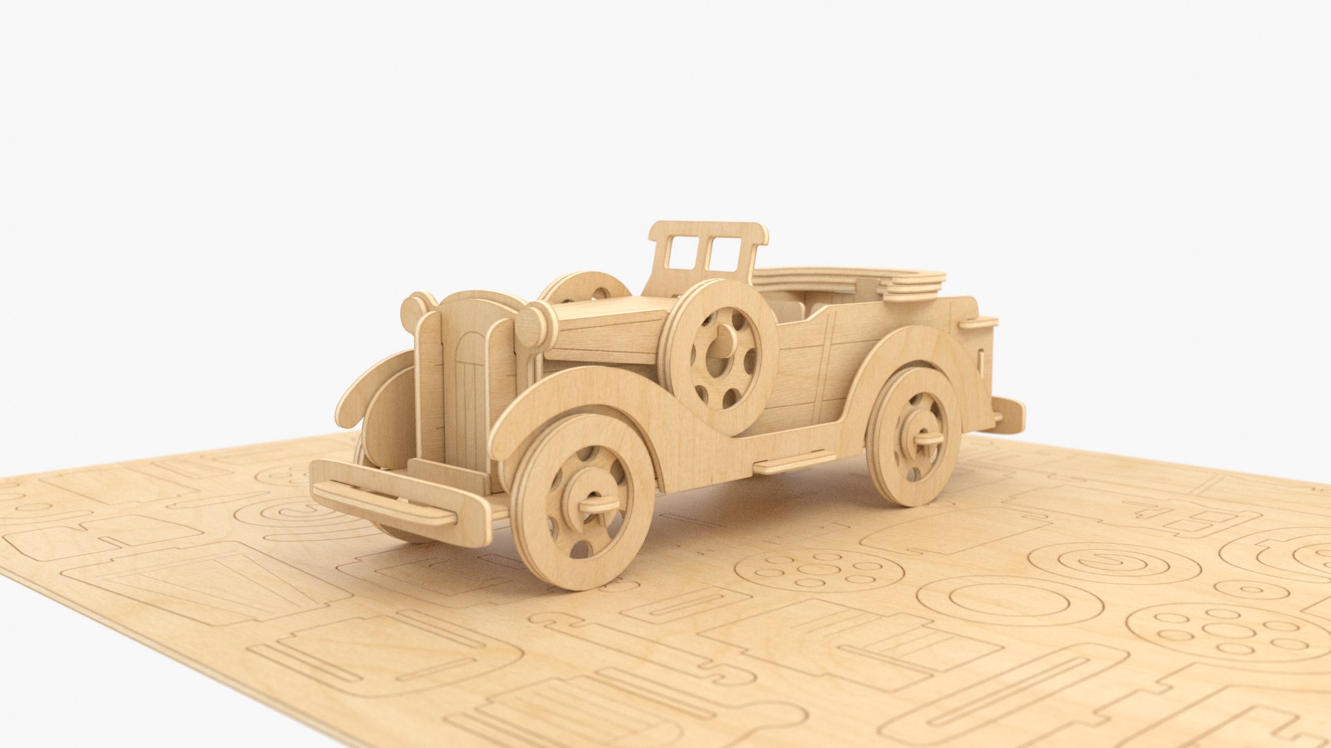 3D Model Car Laser Cut - TurboSquid 1688996