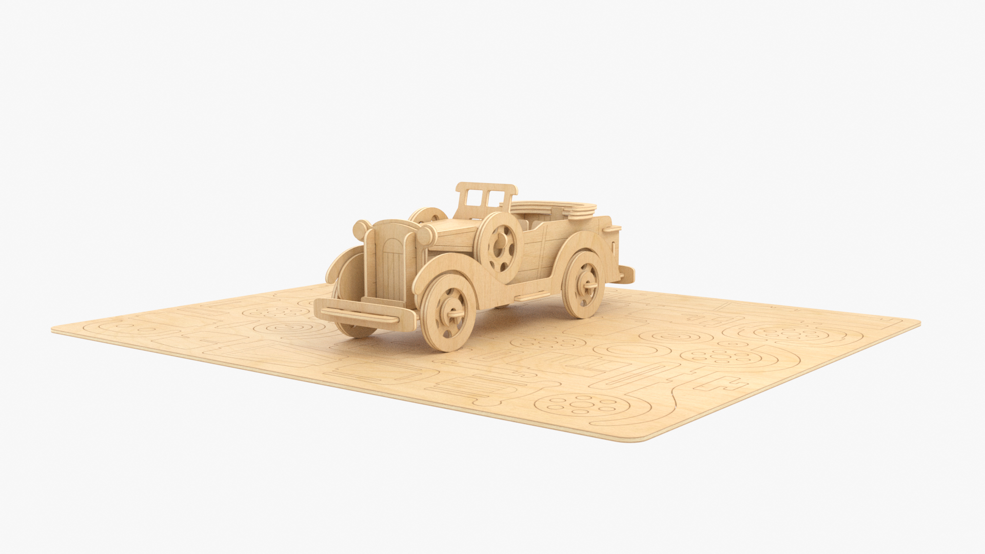 3D Model Car Laser Cut - TurboSquid 1688996