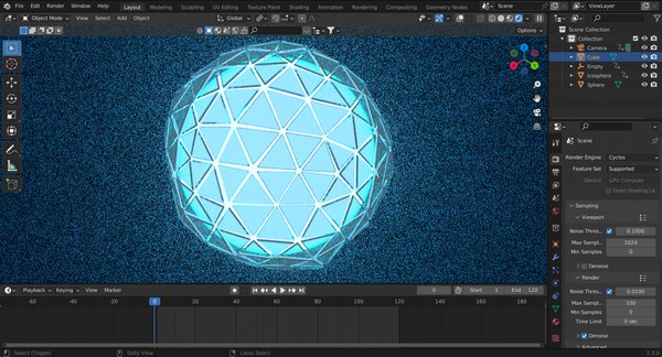 Electric Abstract ion skin ball animated and rigged with materials 3D ...
