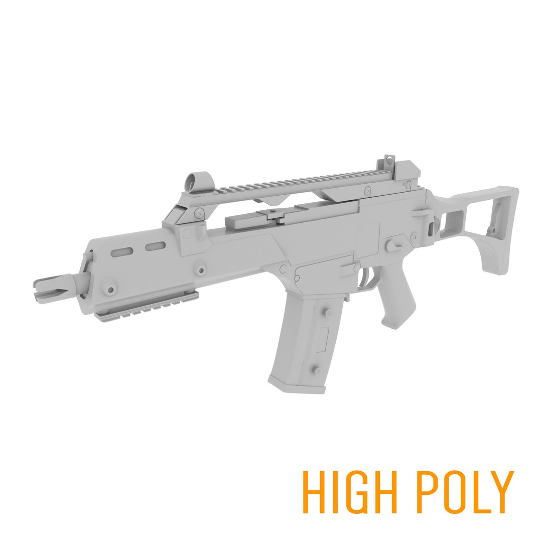 Ready G36c Gun 3d Model