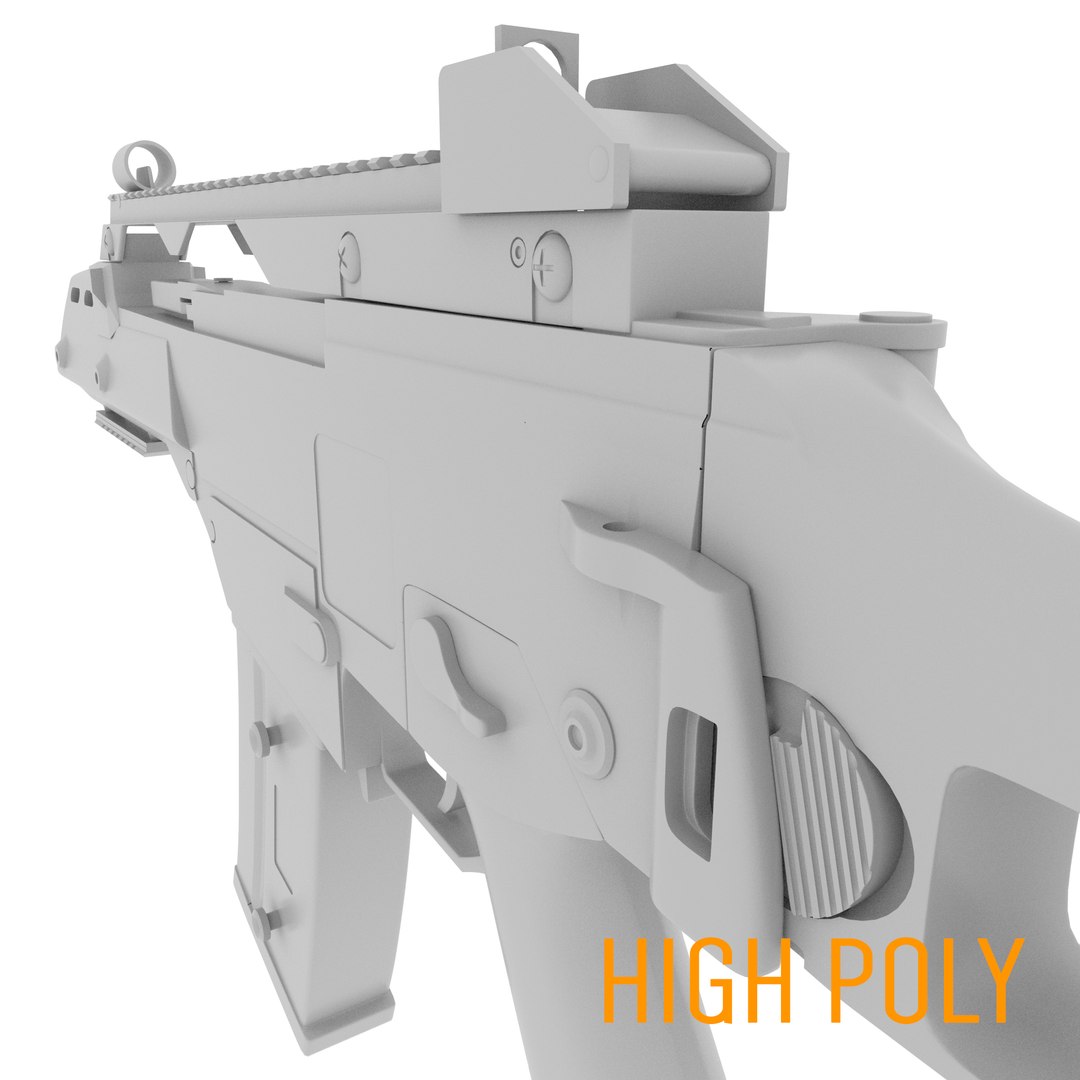Ready G36c Gun 3d Model