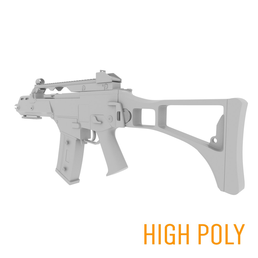 Ready G36c Gun 3d Model