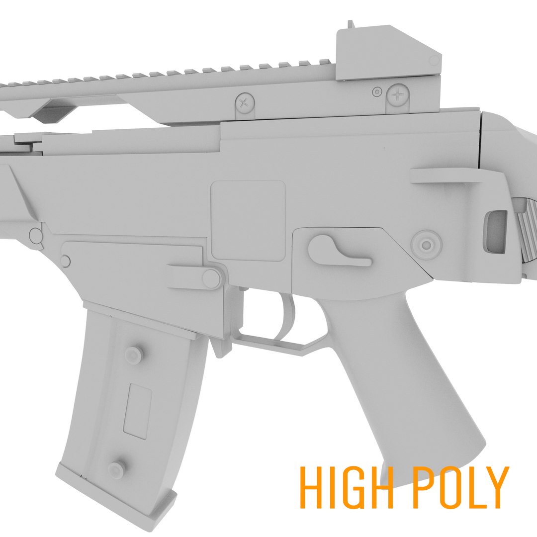 Ready G36c Gun 3d Model