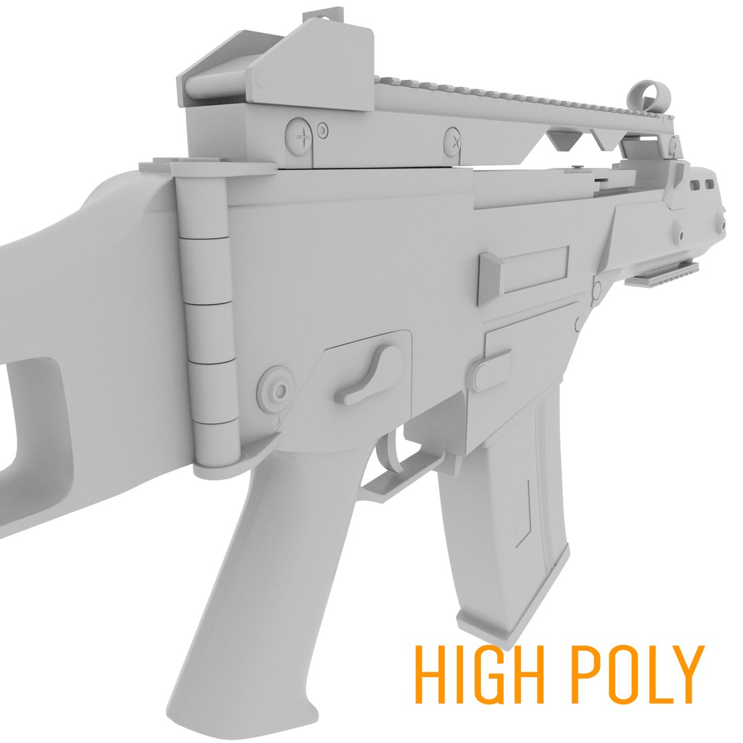 Ready G36c Gun 3d Model
