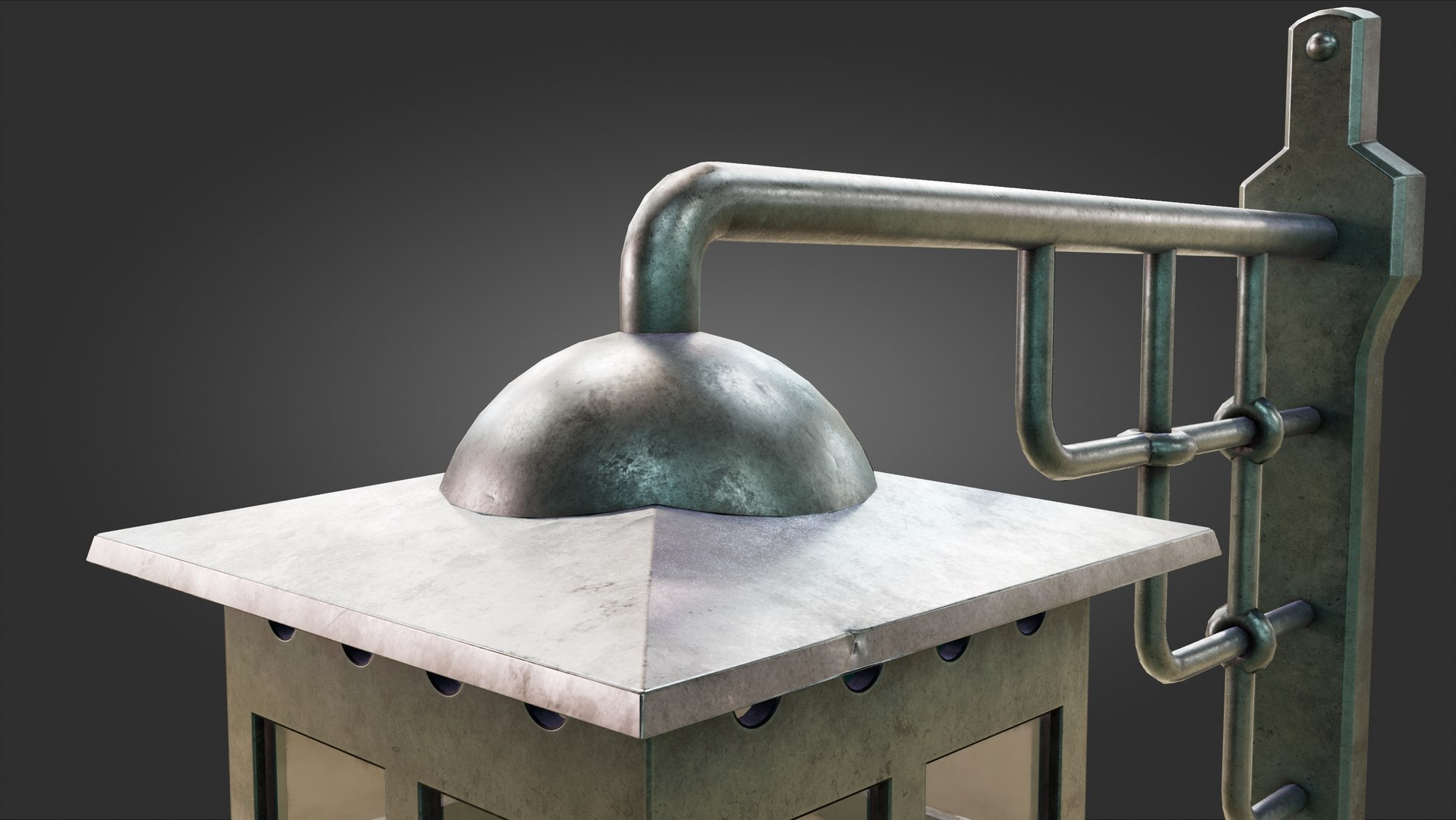 Antique Zinc Entrance Lamp Model - TurboSquid 1815915