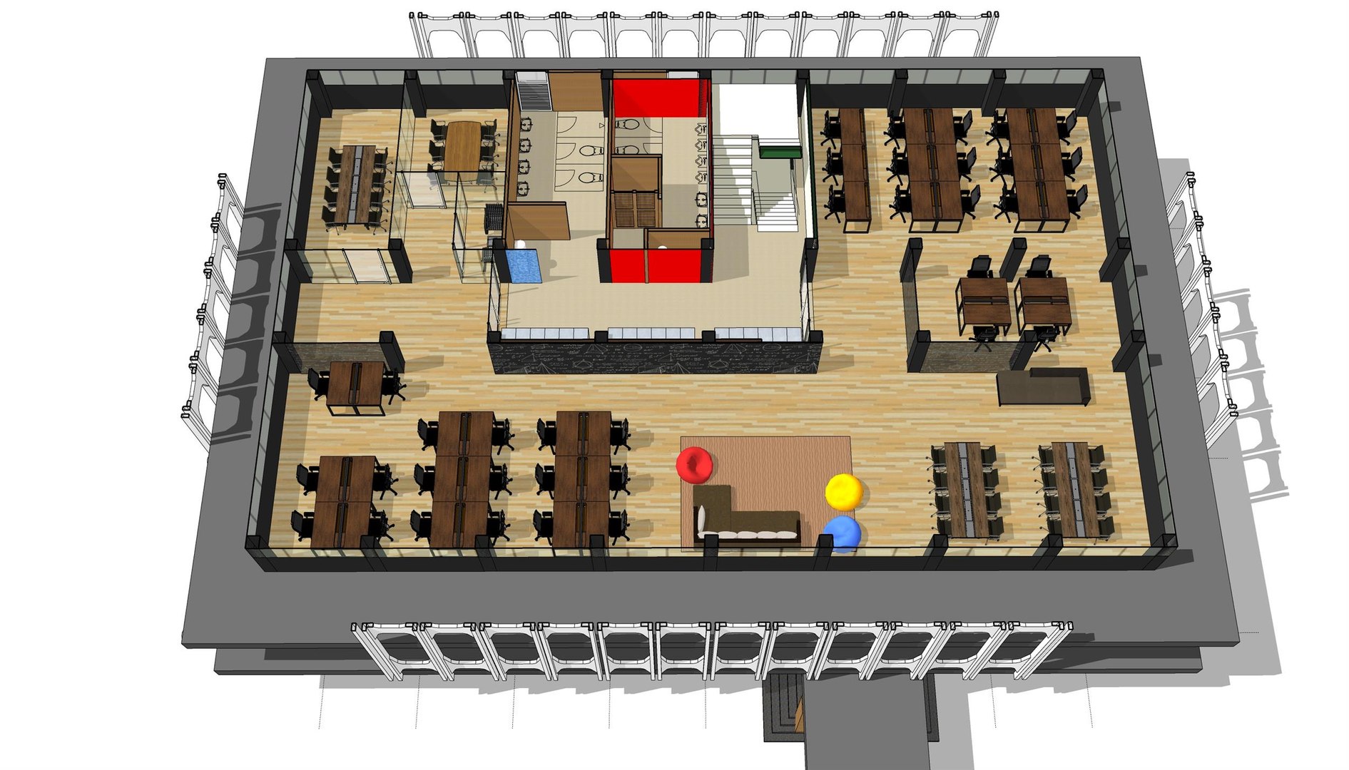 Old Office Building 3D Model - TurboSquid 1915566