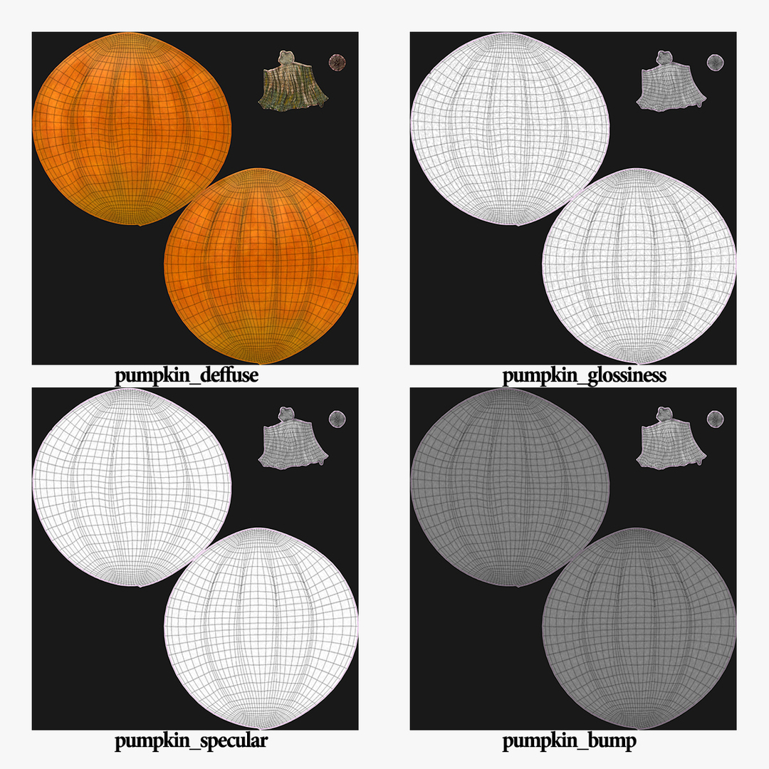 3ds pumpkin photorealistic