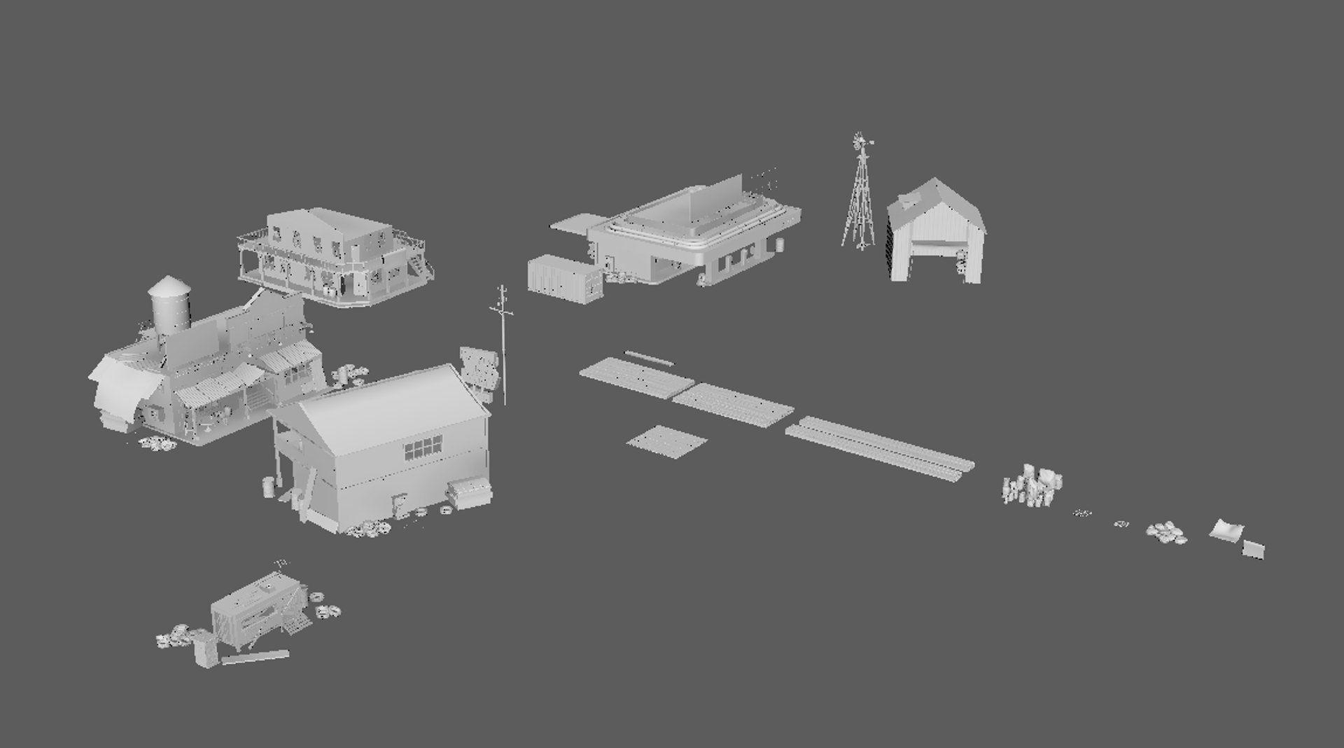 Buildings Desert 3D Model - TurboSquid 1372461