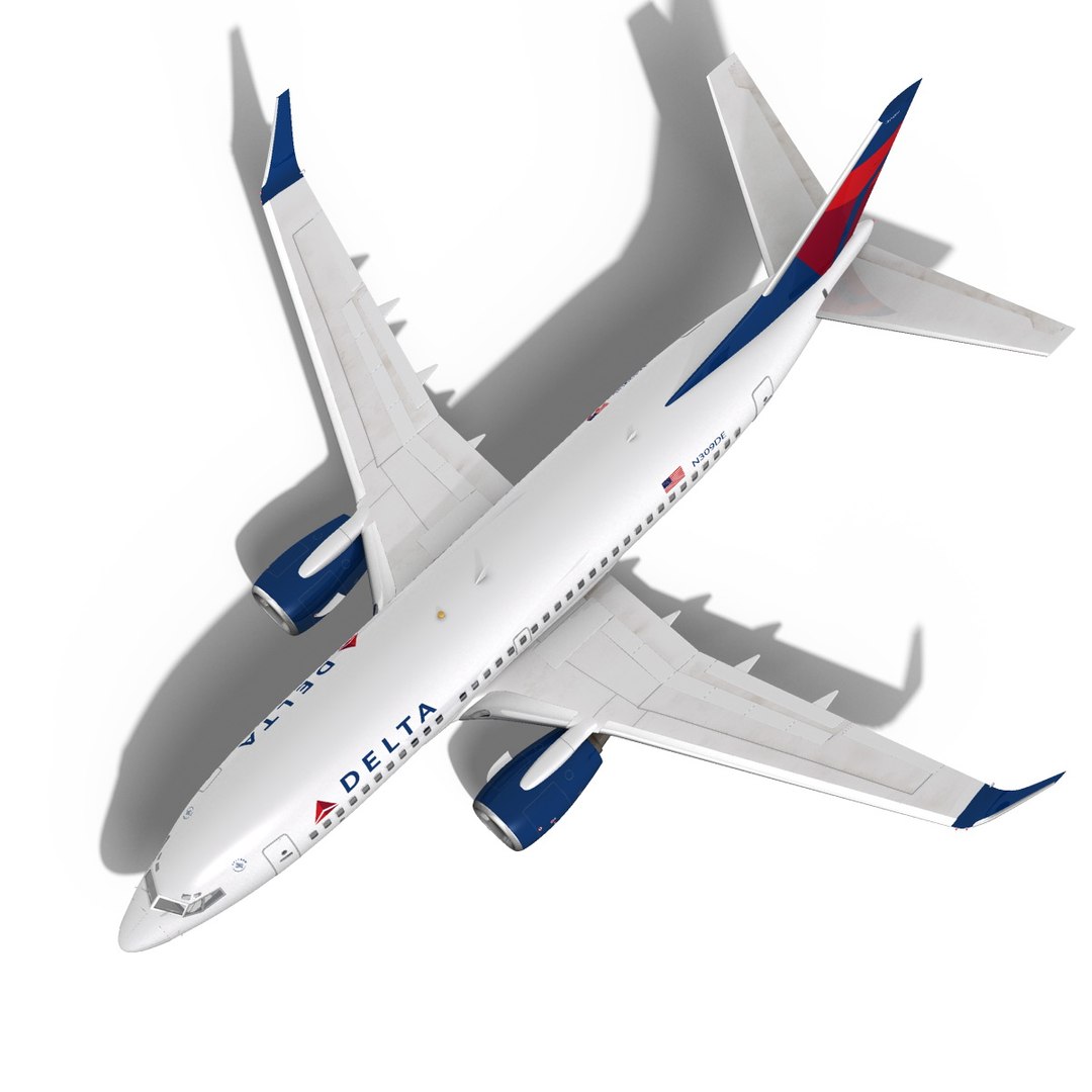 3d Model Delta Airlines Boeing 737-700w