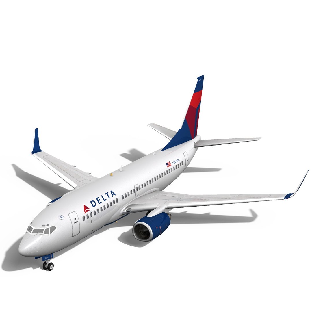 3d Model Delta Airlines Boeing 737-700w